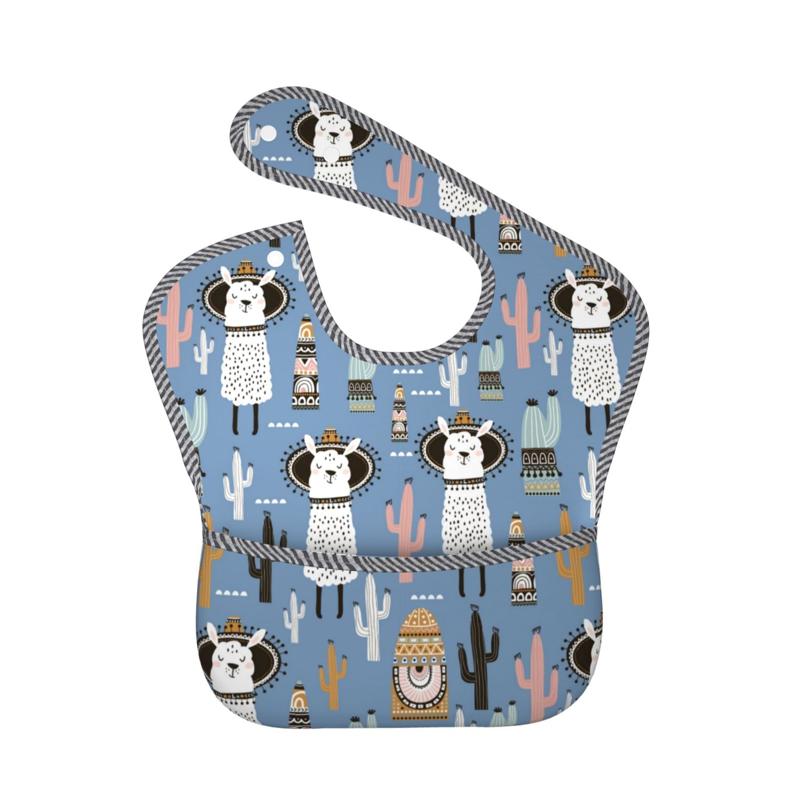 Susaid Llamas And Cactus Print Bibs for Babies Toddlers Adjustable ...