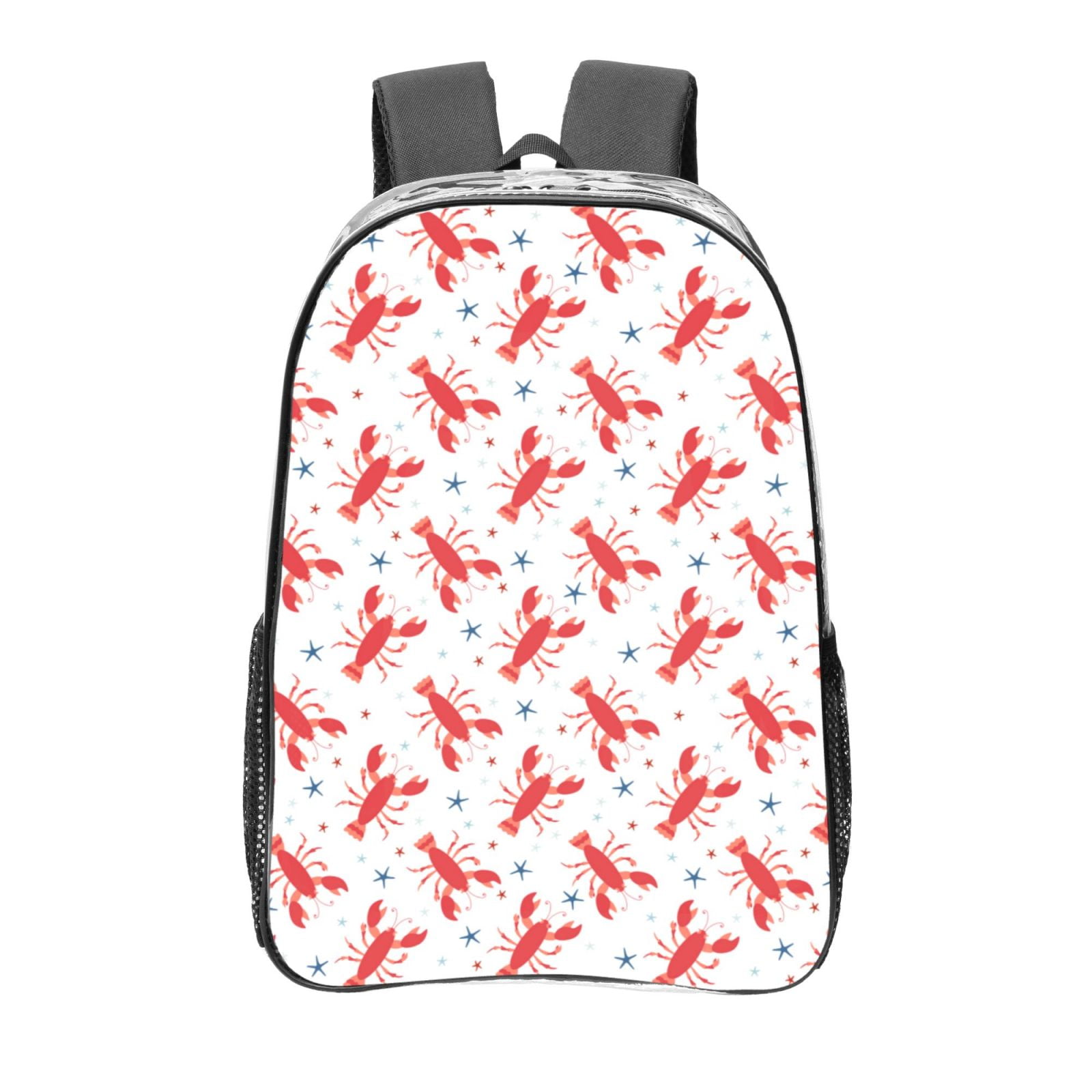 Susaid Lobsters And Sea Stars Print Clear Backpack See Through ...