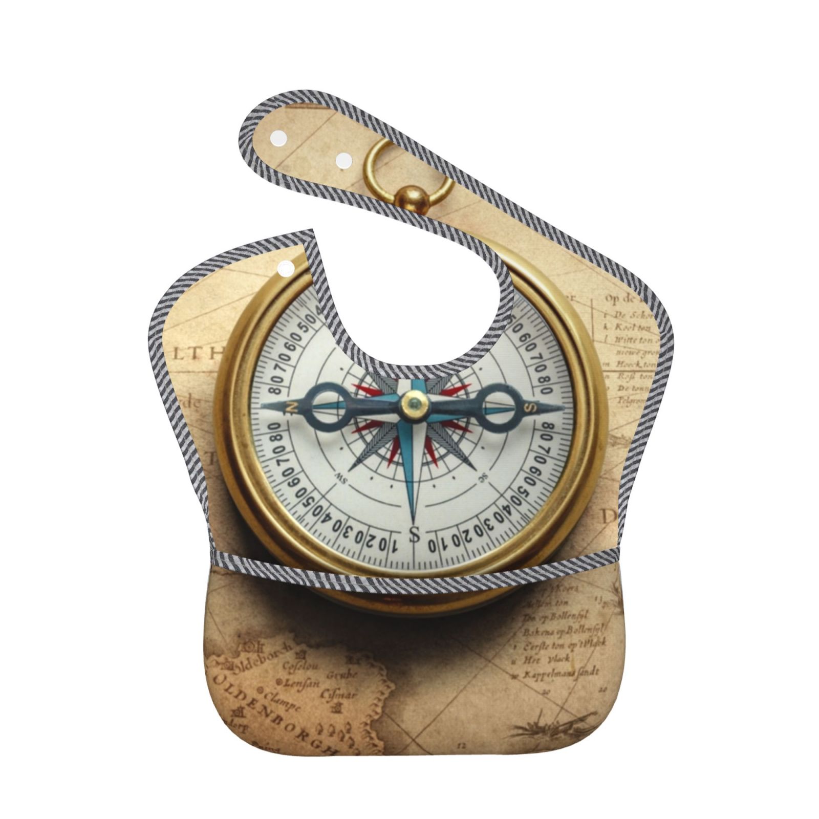 Susaid Magnetic Old Compass On World Map Print Bibs for Babies Toddlers ...