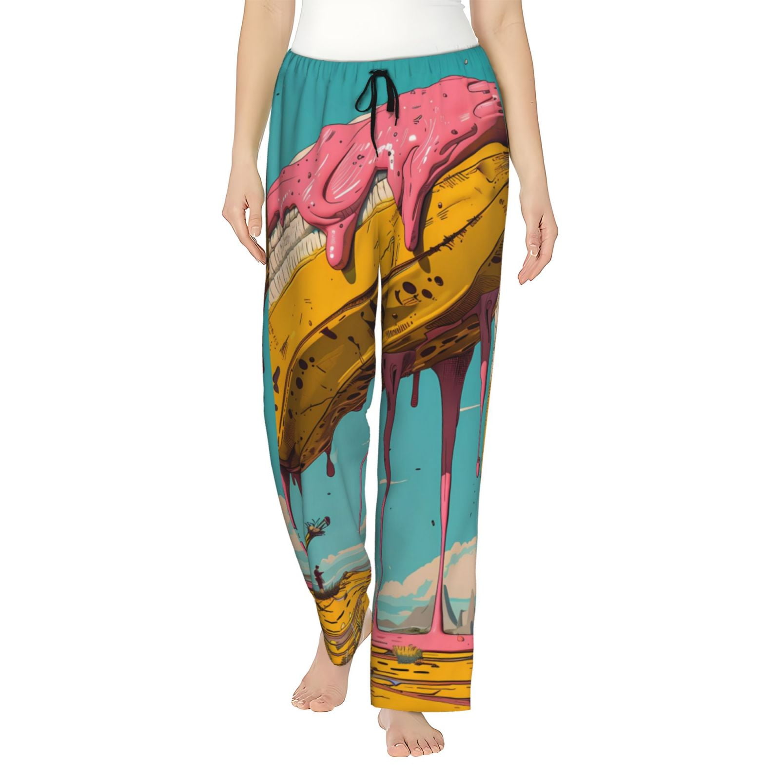 Susaid Melting Banana Fantasy Print Women Relaxing Pajama Pants Comfy ...