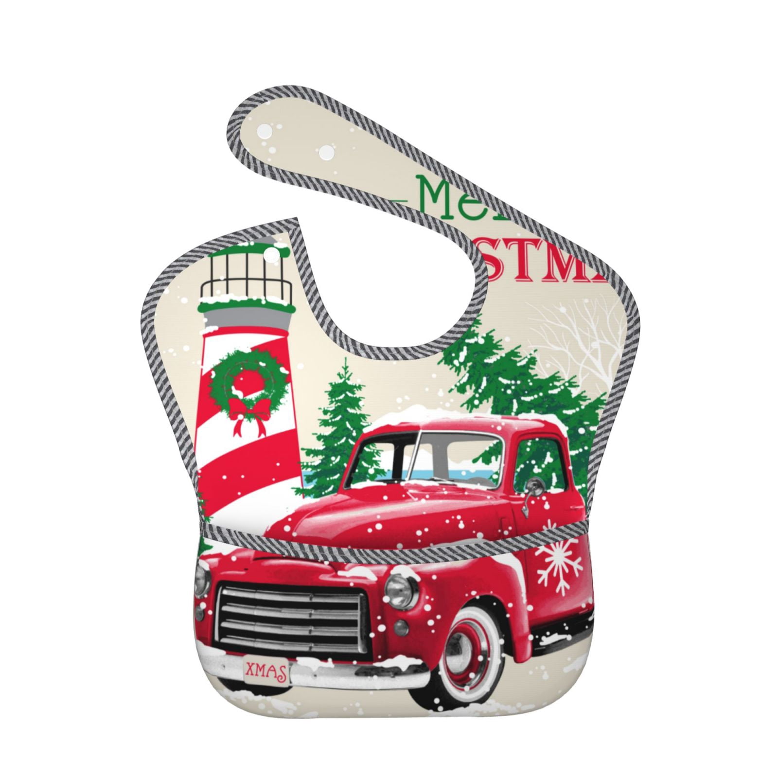 Susaid Merry Christmas 1 Print Bibs for Babies Toddlers Adjustable ...