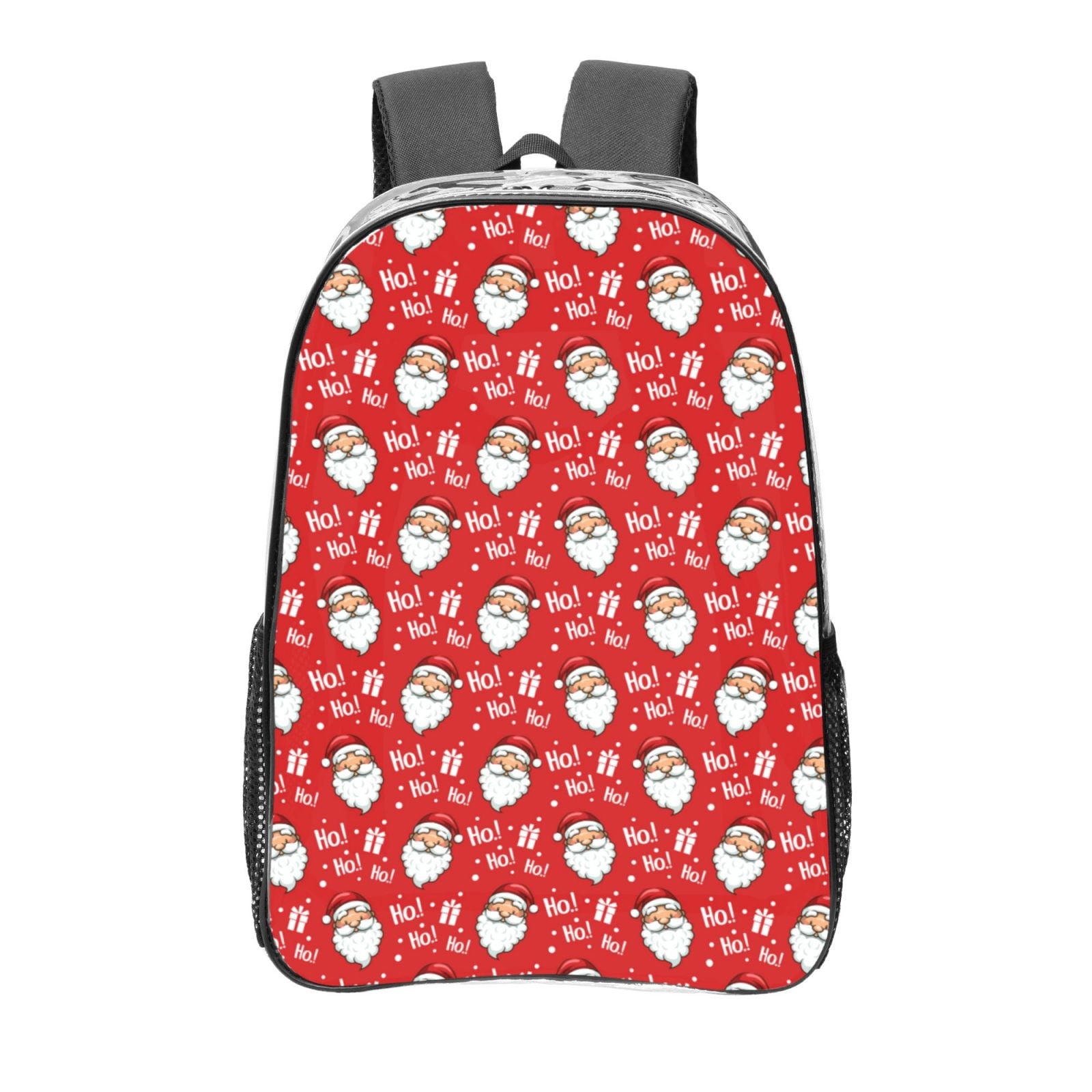 Susaid Merry Christmas Santa Claus A Print Clear Backpack See Through ...