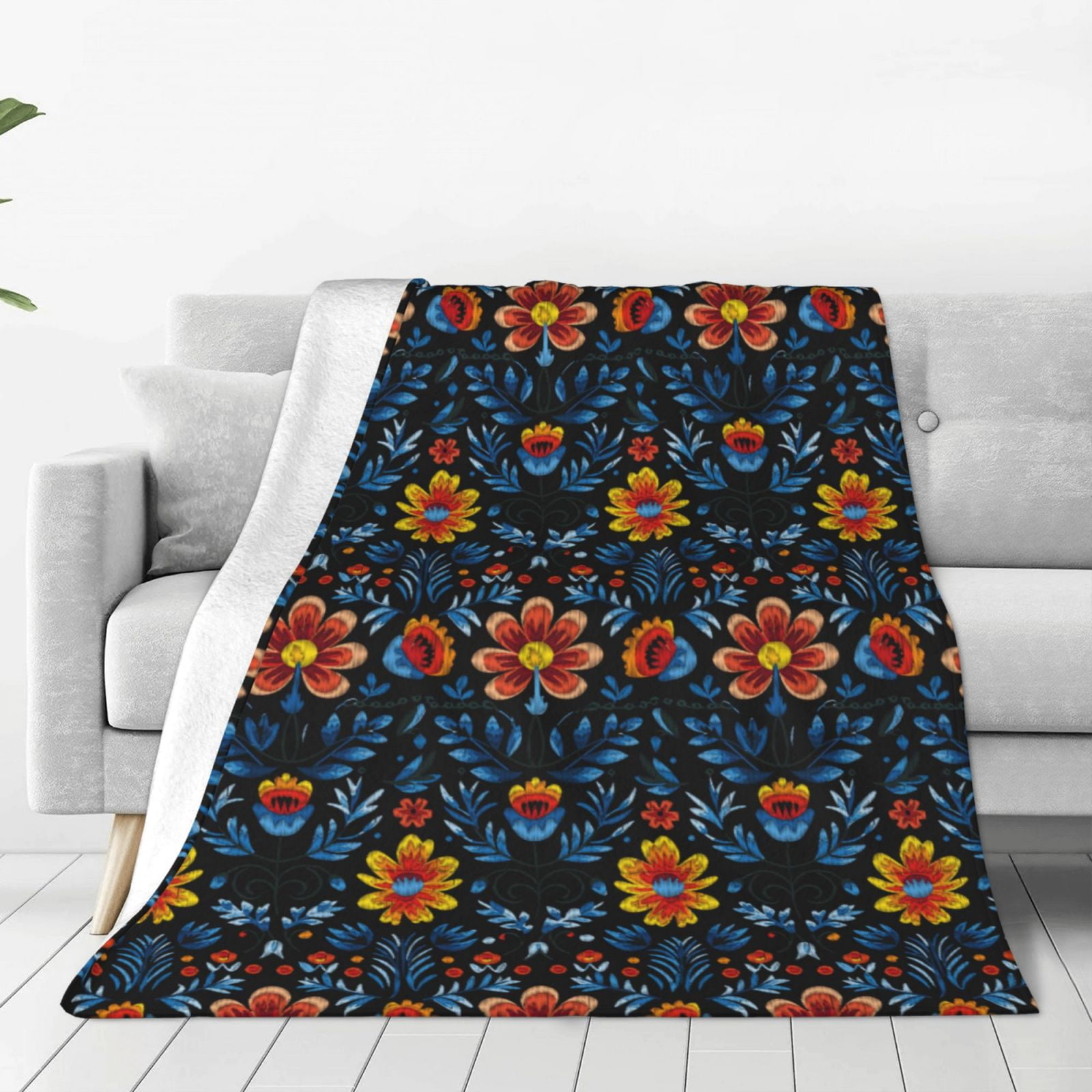 Susaid Mexican Flower Print Microfiber Cleaning Cloth, Multi-Functional ...