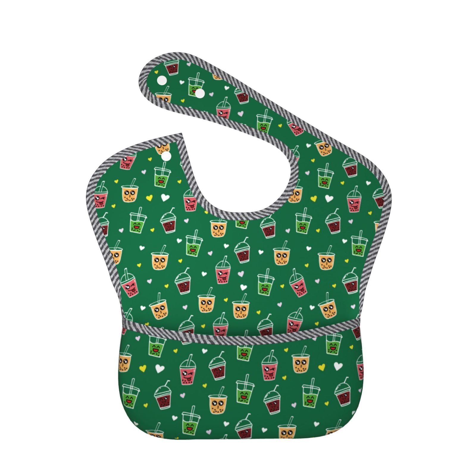 Susaid Milk Tea Print Bibs for Babies Toddlers Adjustable Waterproof ...