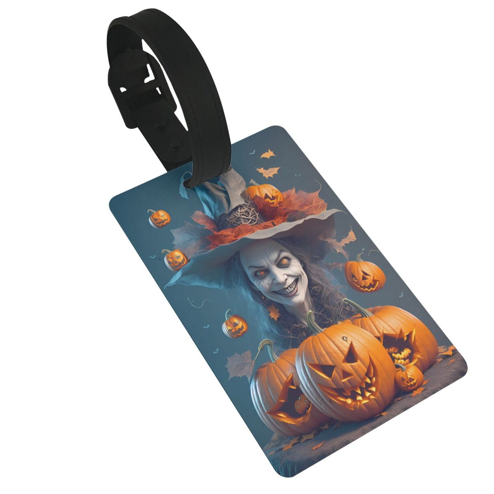 Susaid Modern Style Pumpkin Witch Print Funny Luggage Tags Colorful ...