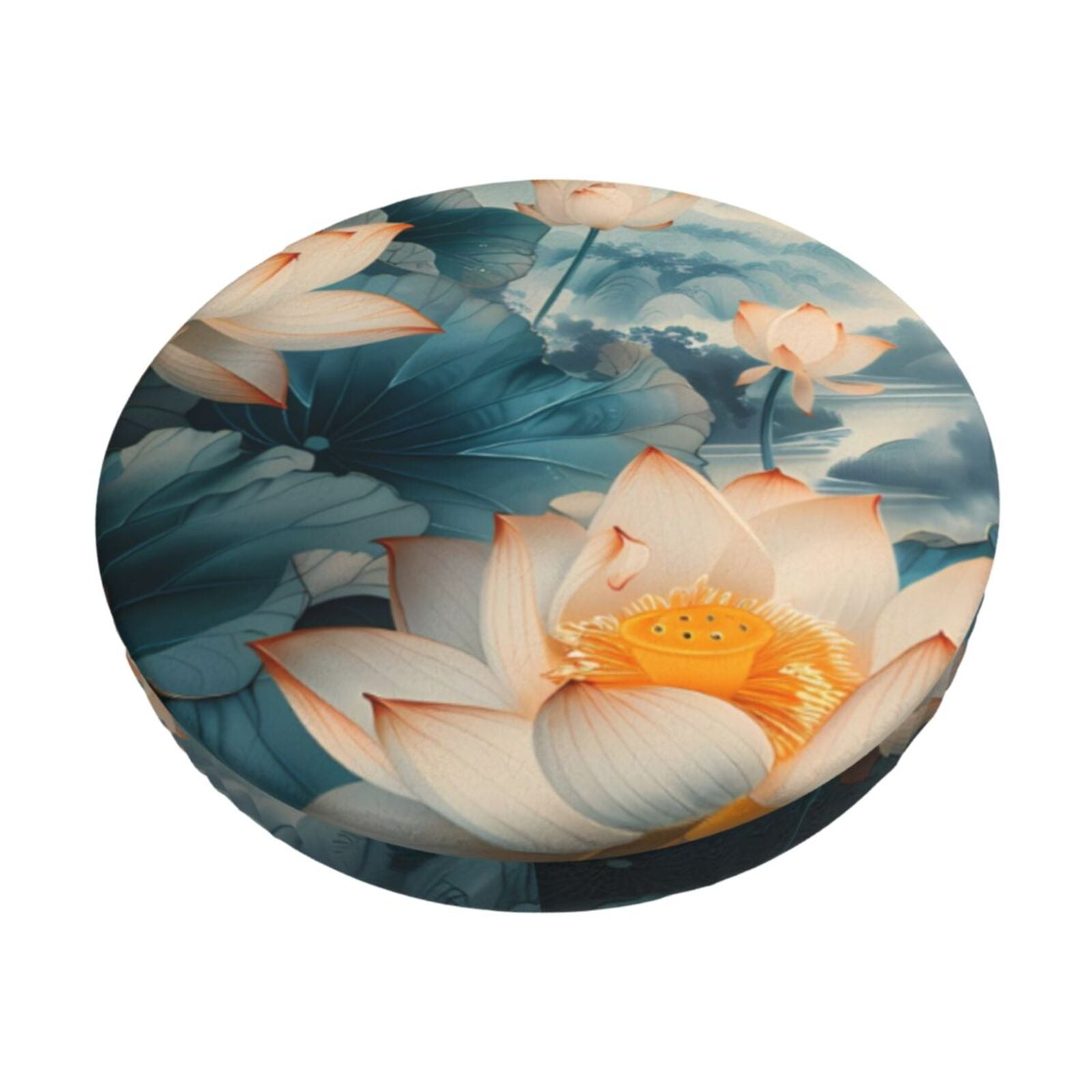 Susaid Mountain Lotus Serenity Print Elastic Bar Stool Cover ...