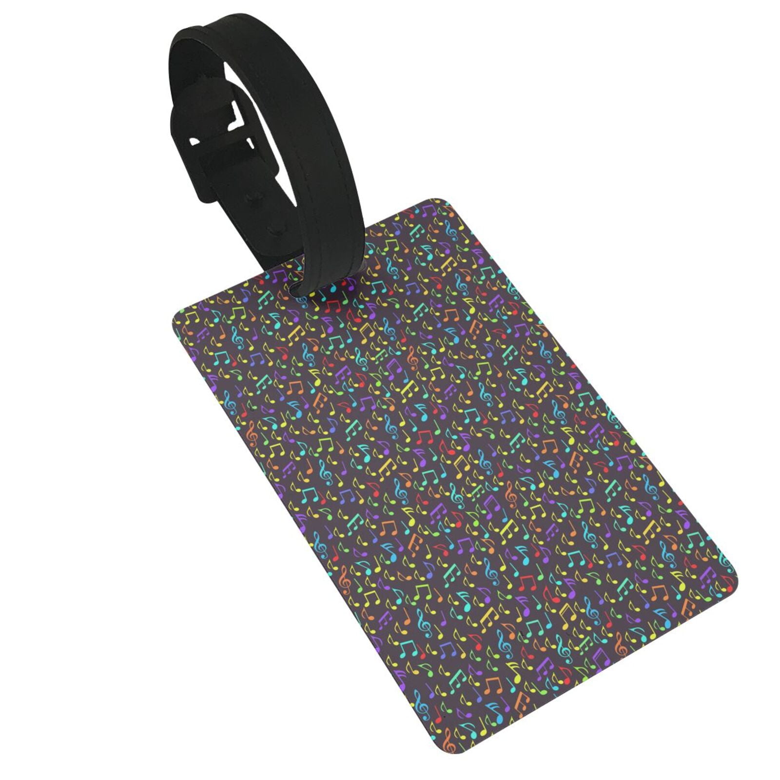 Susaid Musical Notes Print Funny Luggage Tags Colorful Unique Travel ...