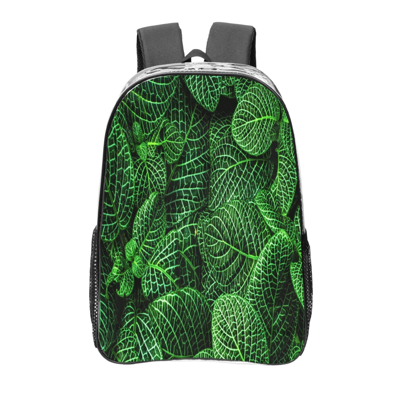 Susaid Natural Green Leaves Print Clear Backpack See Through ...