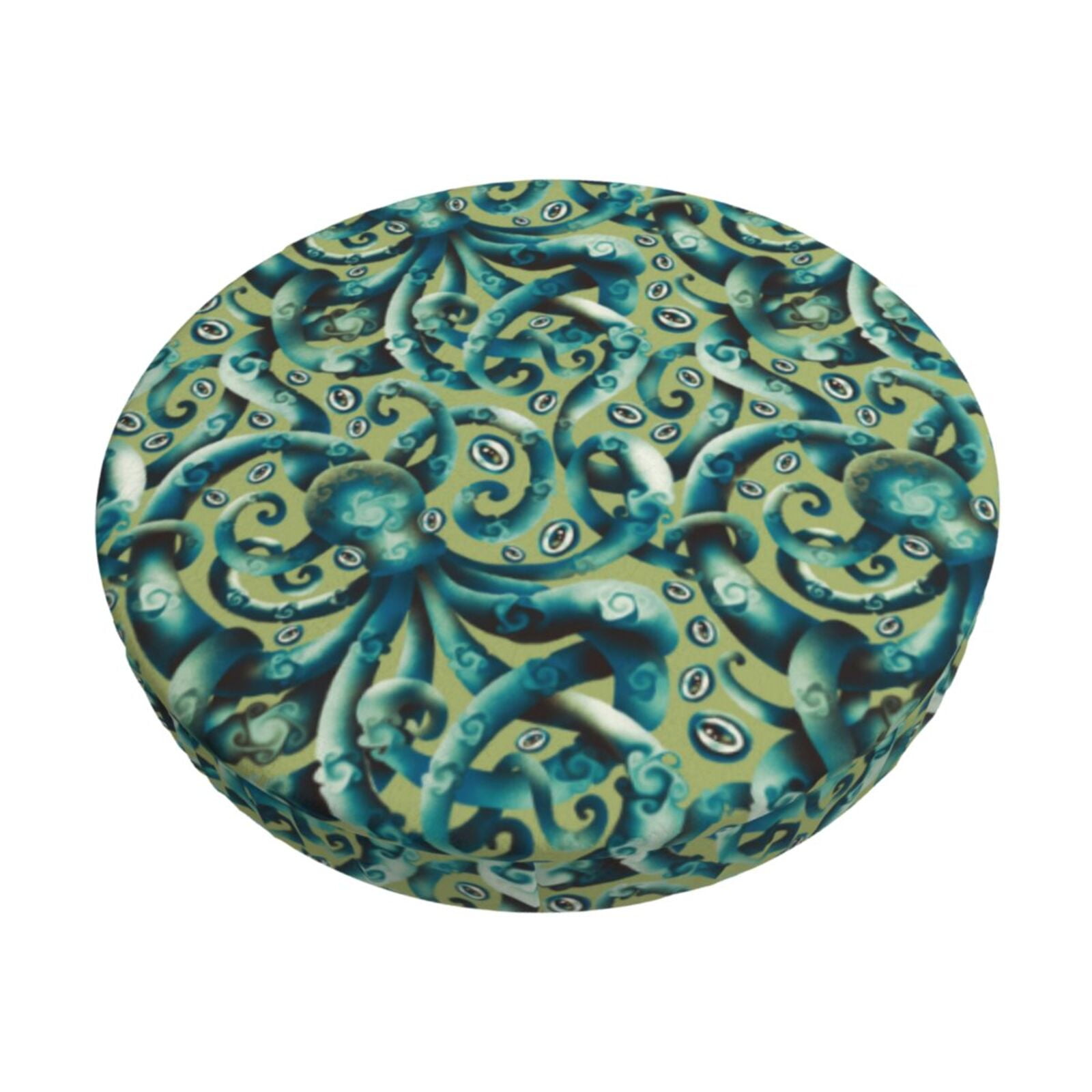Susaid Octopus Print Elastic Bar Stool Cover Personalized Washable ...