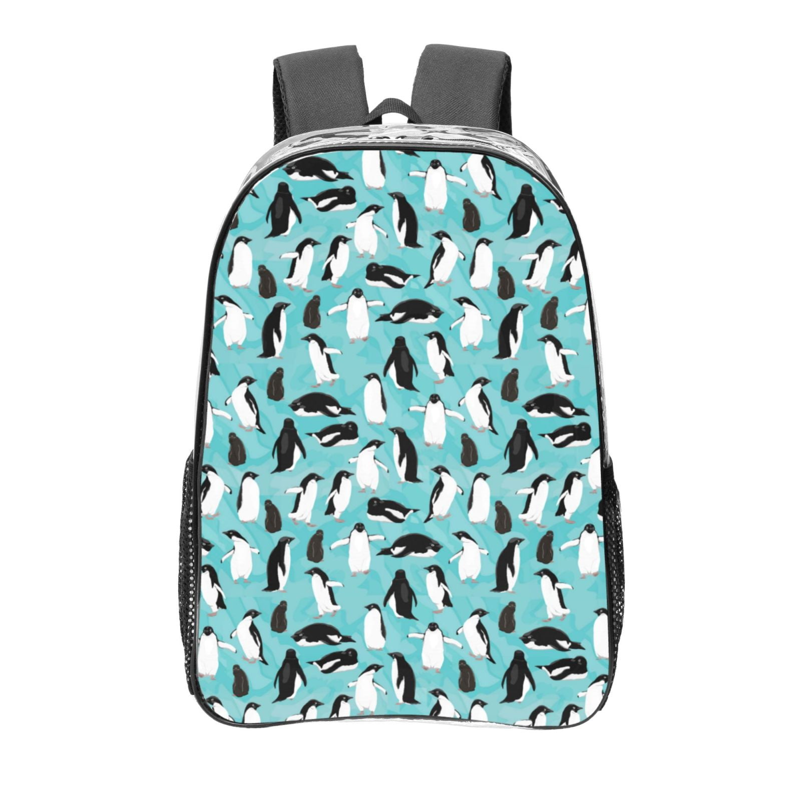 Susaid Penguins Print Clear Backpack See Through Transparent Plastic ...