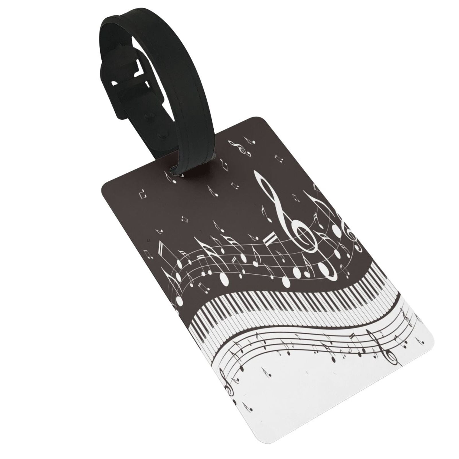 Susaid Piano Keys With Musical Notes Print Funny Luggage Tags Colorful ...