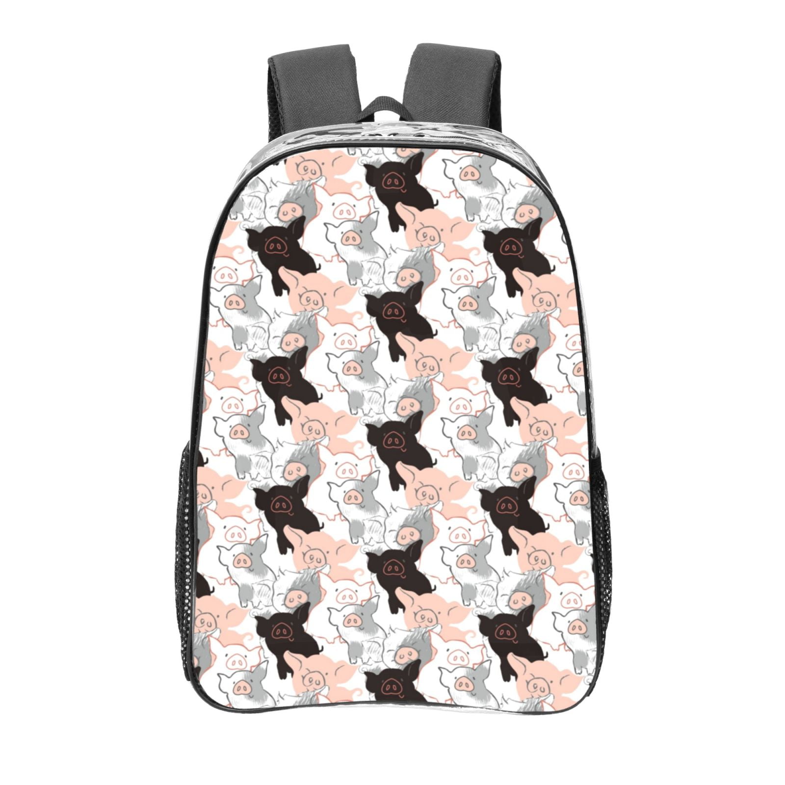 Susaid Pigs Print Clear Backpack See Through Transparent Plastic Clear ...