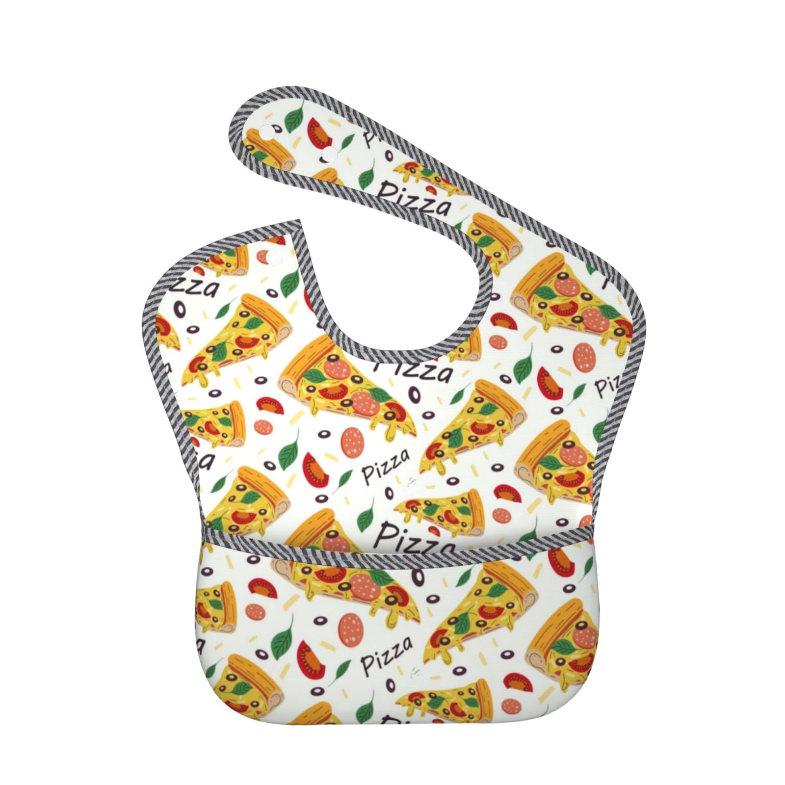 Susaid Pizza Slices Print Bibs for Babies Toddlers Adjustable ...