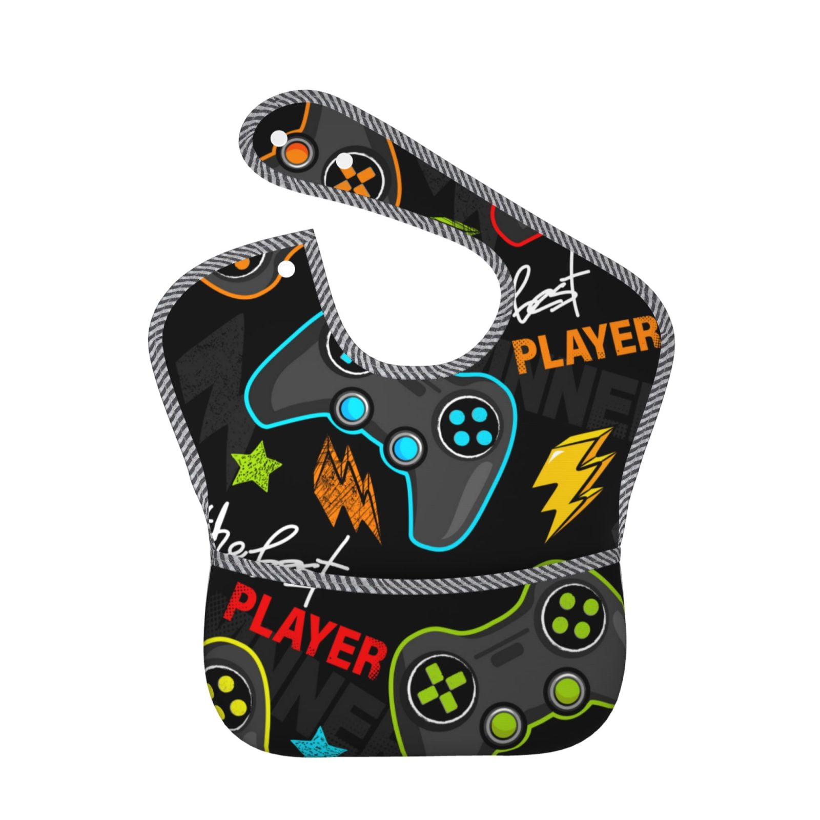 Susaid Play Game3 Print Bibs for Babies Toddlers Adjustable Waterproof ...