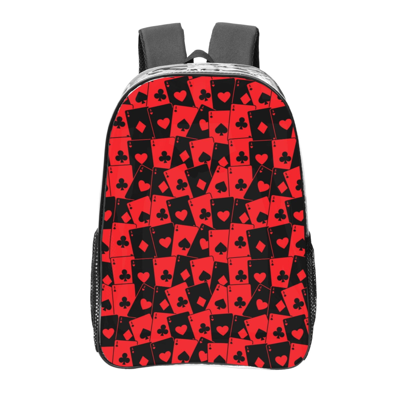 Susaid Playing Cards Print Clear Backpack See Through Transparent ...