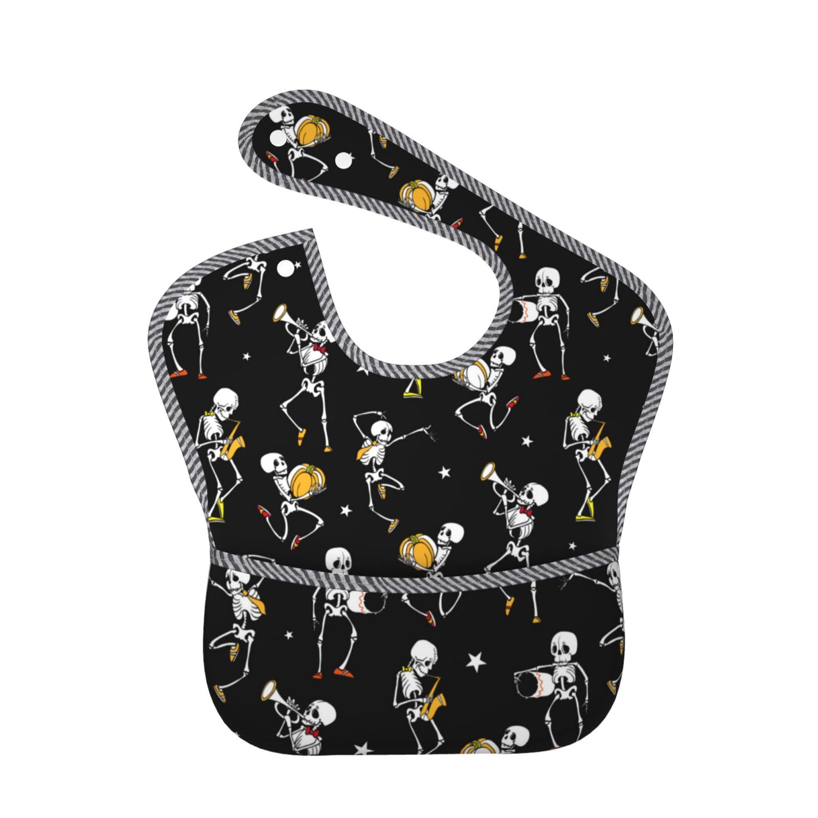 Susaid Playing Music Skeletons Print Bibs for Babies Toddlers ...