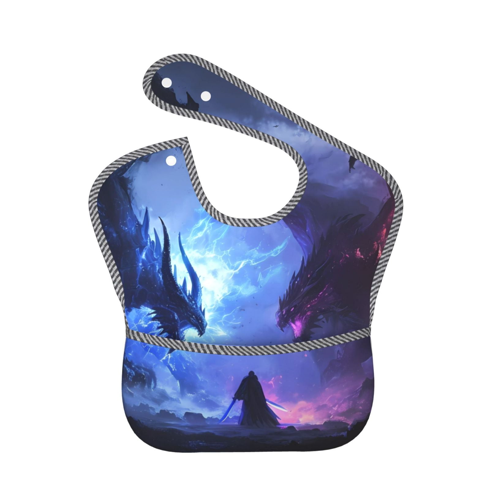 Susaid Red And Blue Fire Dragon Print Bibs for Babies Toddlers ...