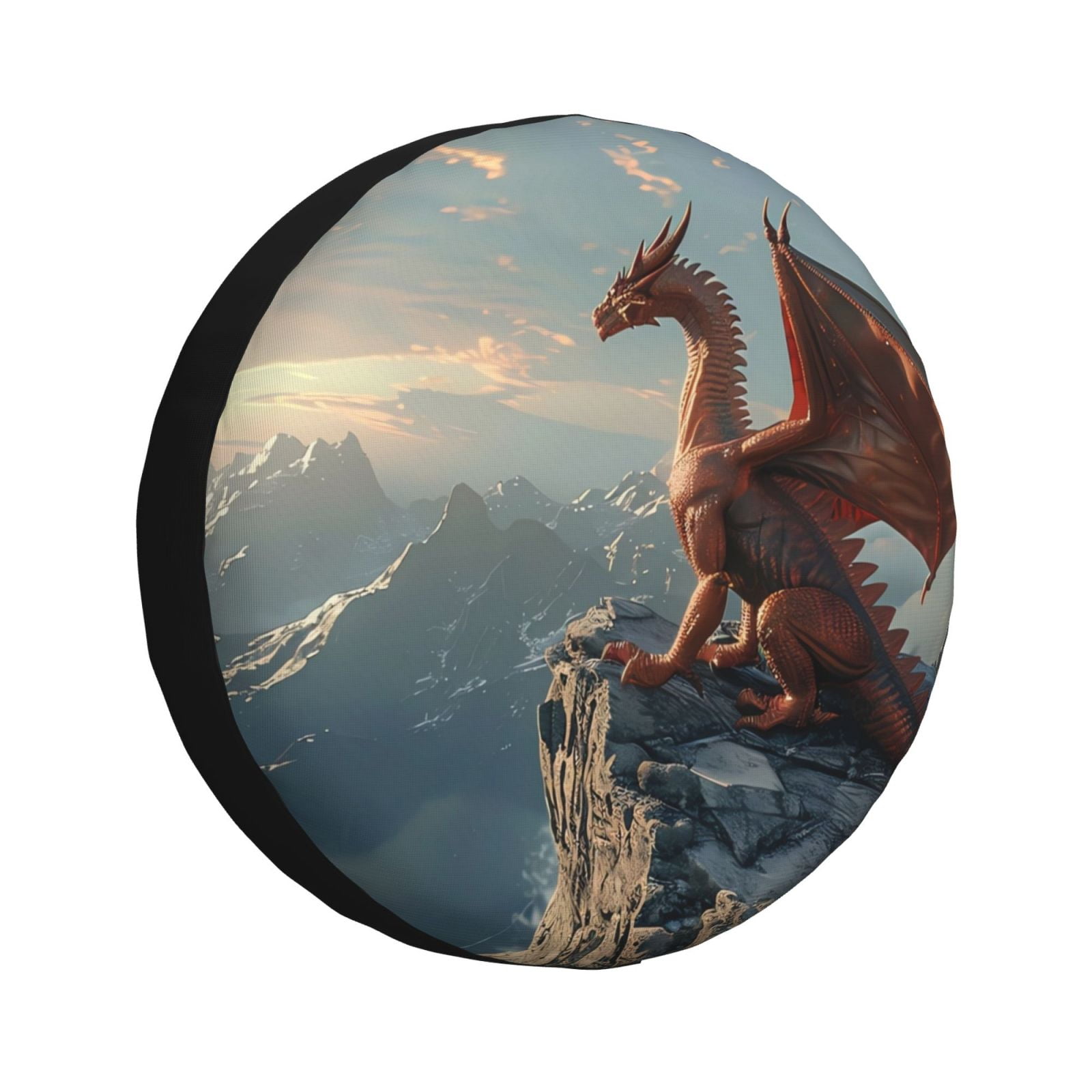 Susaid Red Dragon Mountain Sunrise Print Water Proof Spare Tire Cover ...