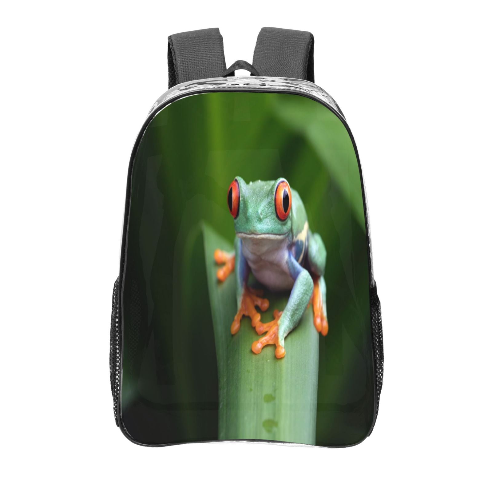 Susaid Red-Eyed Tree Frog Print Clear Backpack See Through Transparent ...