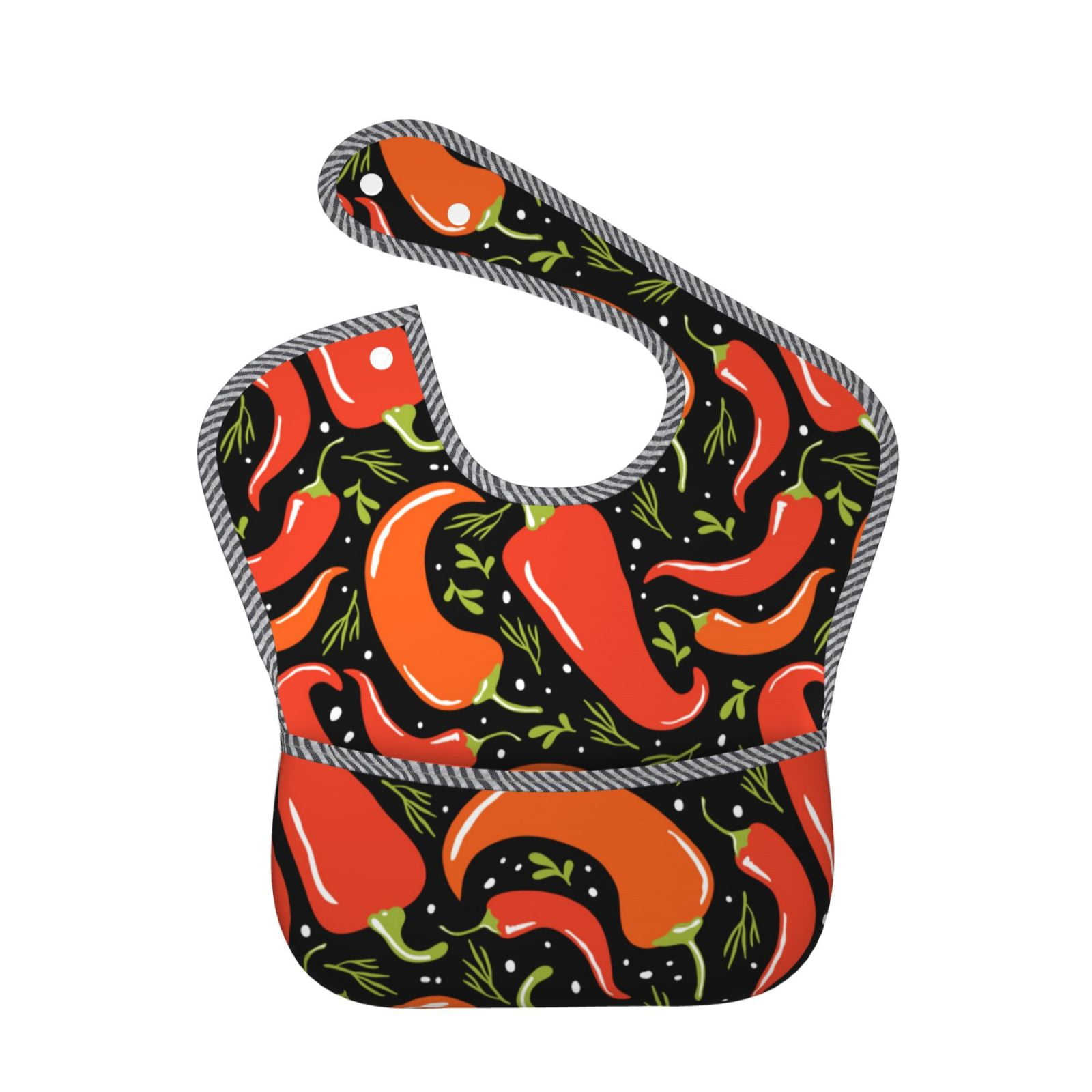 Susaid Red Hot Chili Print Bibs for Babies Toddlers Adjustable ...