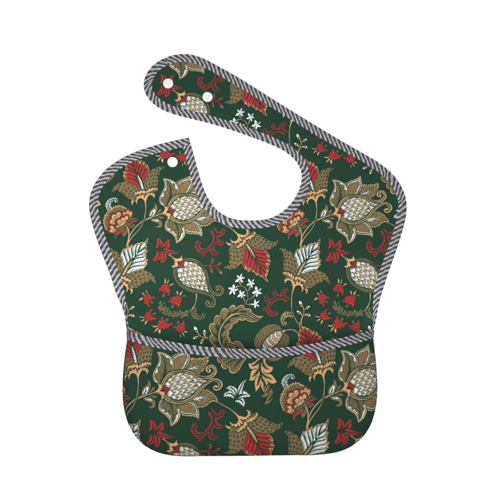 Susaid Red Leaves Print Bibs for Babies Toddlers Adjustable Waterproof ...