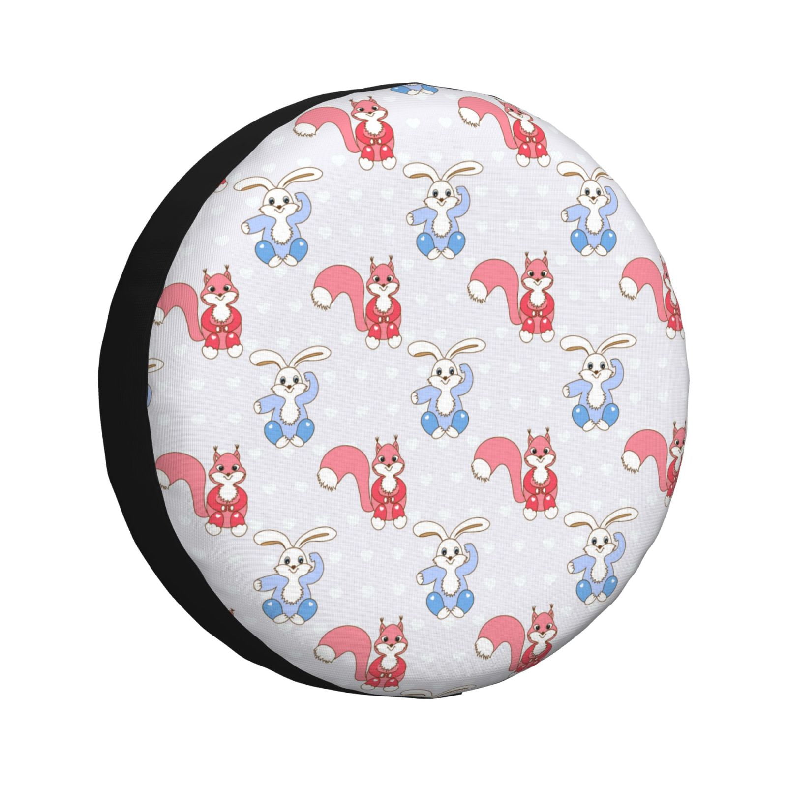 Susaid Red Squirrel And Blue Rabbit Print Water Proof Spare Tire Cover ...