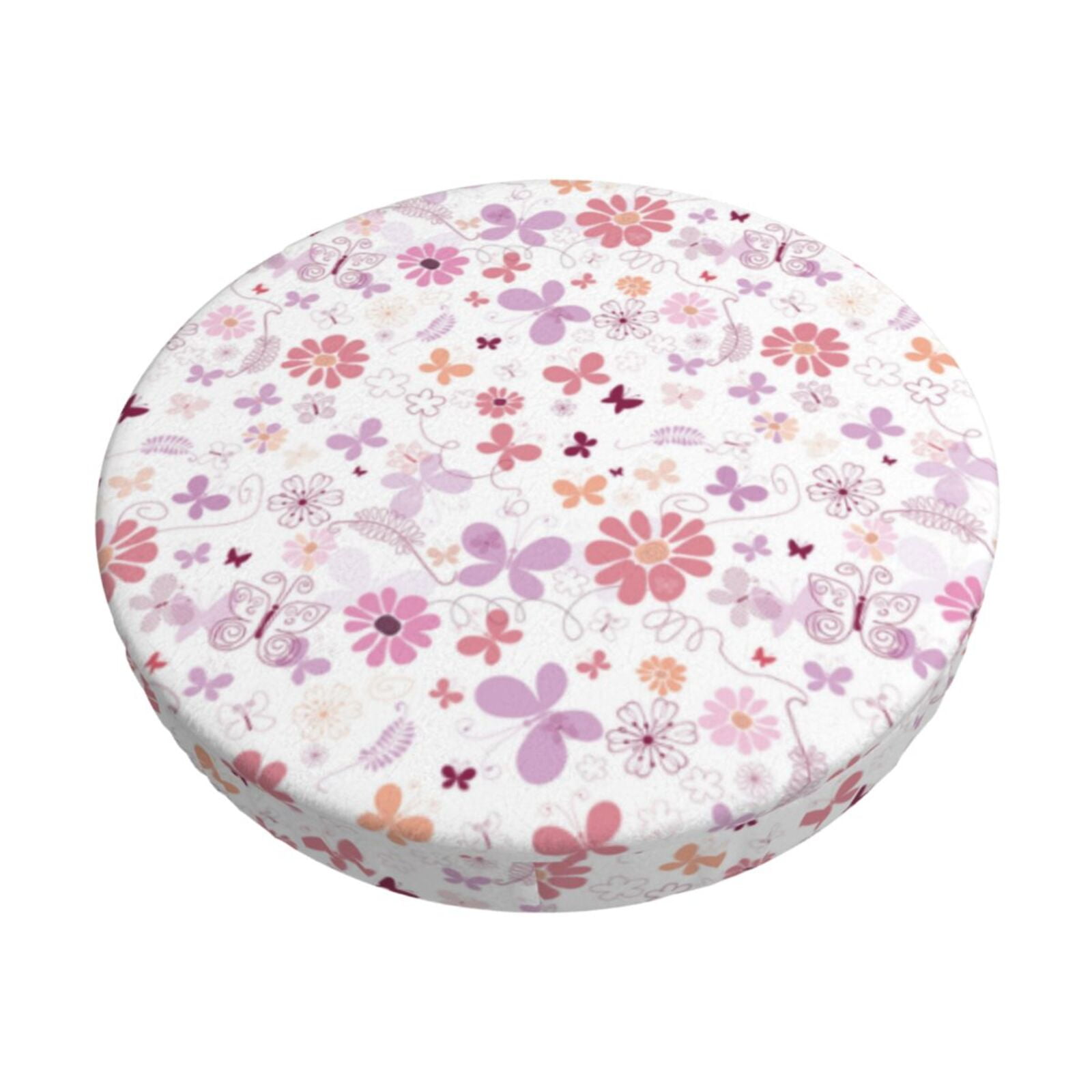 Susaid Retro Floral Print Elastic Bar Stool Cover Personalized Washable ...