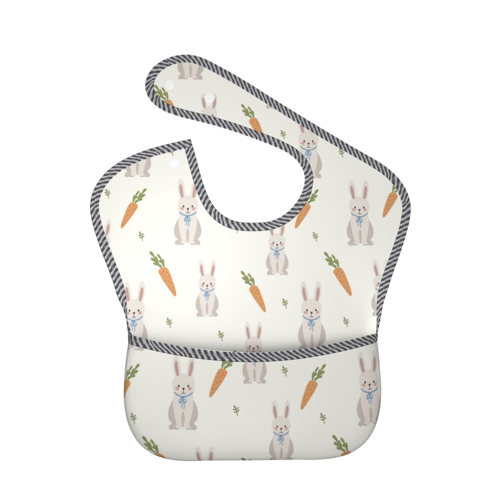 Susaid Retro Rabbit Print Bibs for Babies Toddlers Adjustable ...