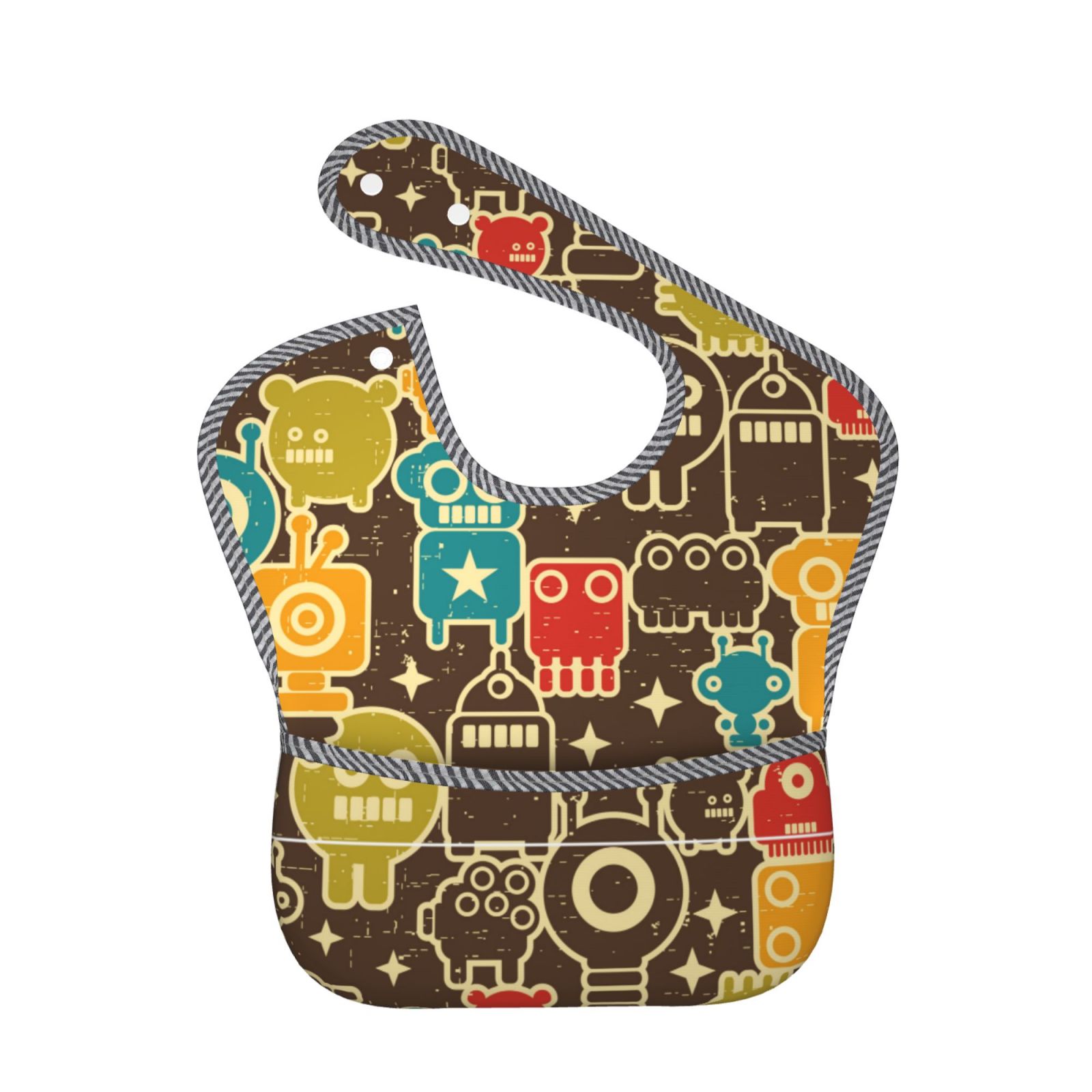 Susaid Robot and Monsters Print Bibs for Babies Toddlers Adjustable ...