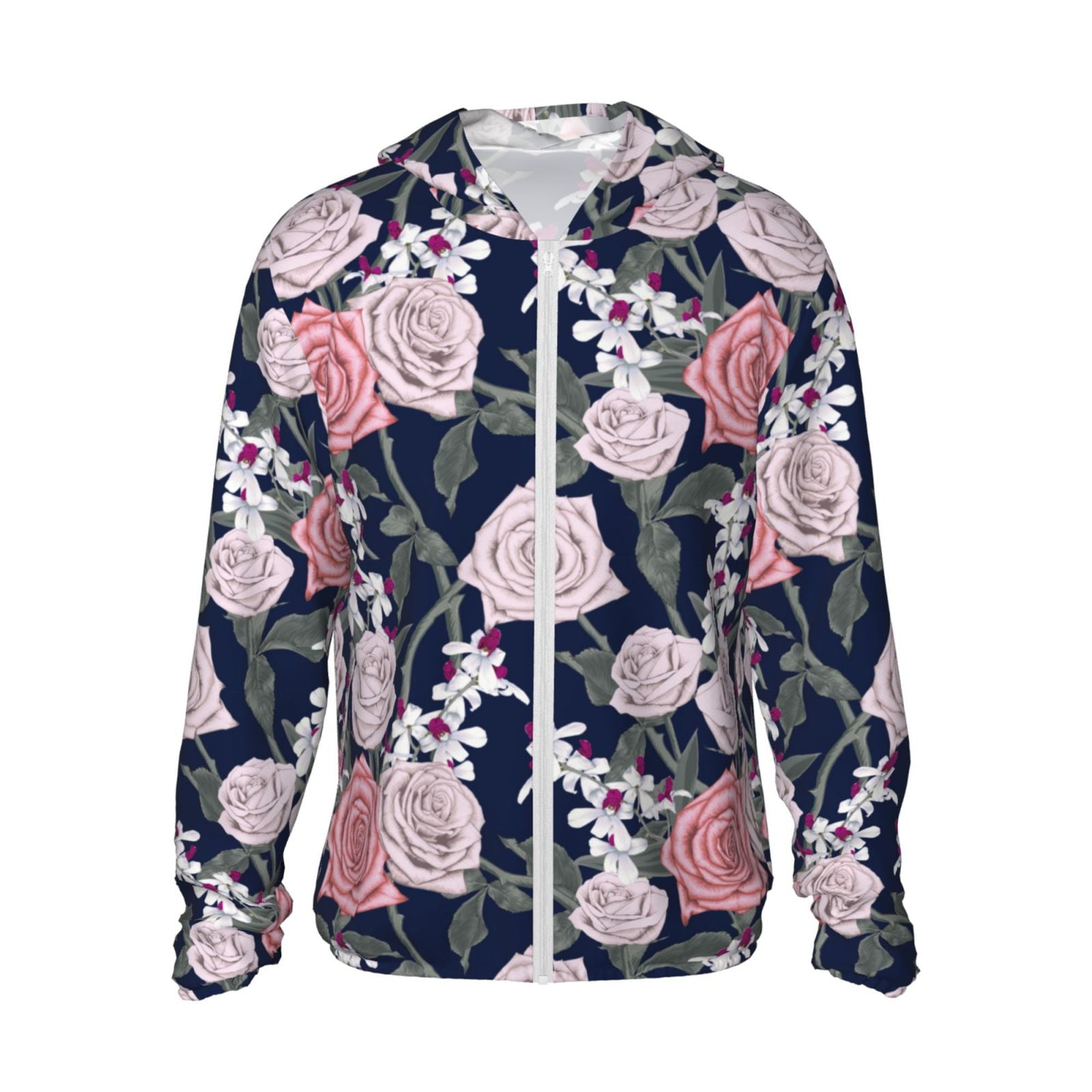 Susaid Rose Flowers for Lightweight Sun Protection Hoodie for Outdoor ...
