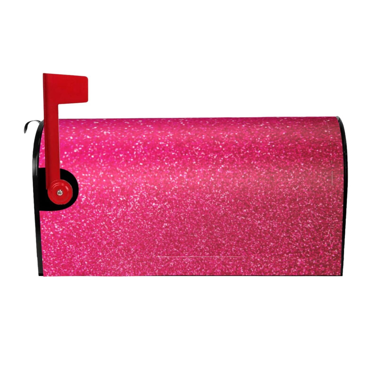 Susaid Rose Red Glitter Print Mailbox Covers,Magnetic Waterproof Oxford ...