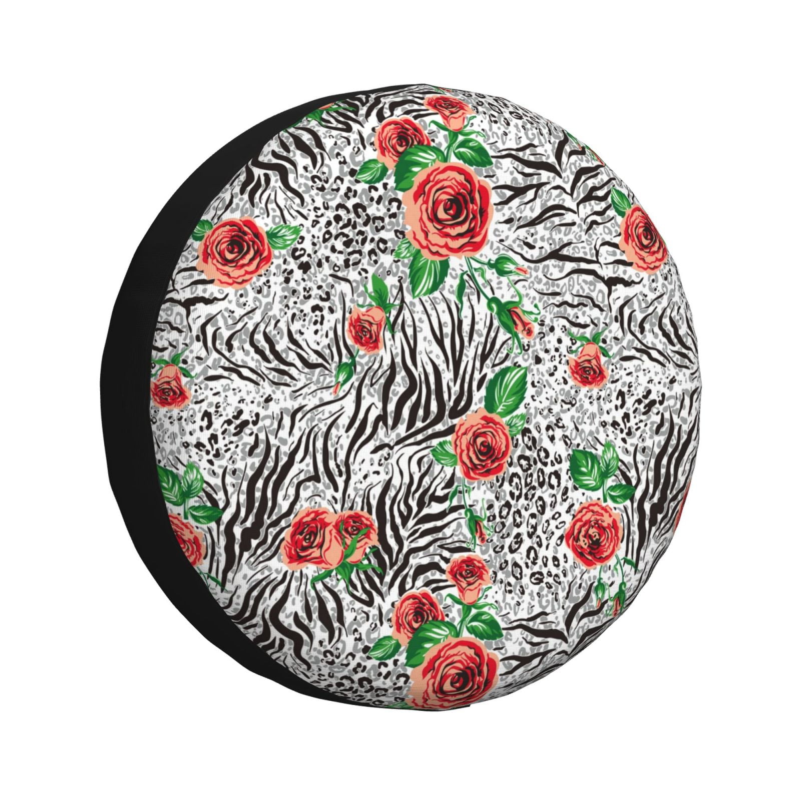 Susaid Roses Mixed Zebra 1 Print Water Proof Spare Tire Cover Wheel ...