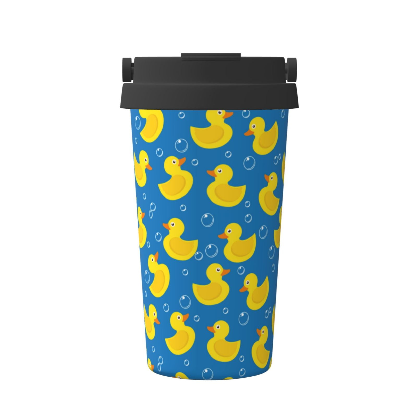 Susaid Rubber Duck Print Coffee Travel Mug, Insulated Coffee Mug with ...