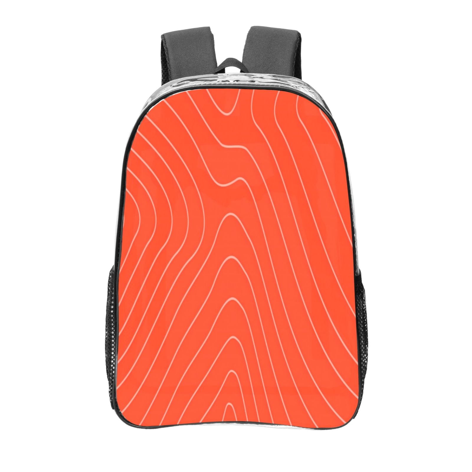 Susaid Salmon Fish Meat Print Clear Backpack See Through Transparent ...