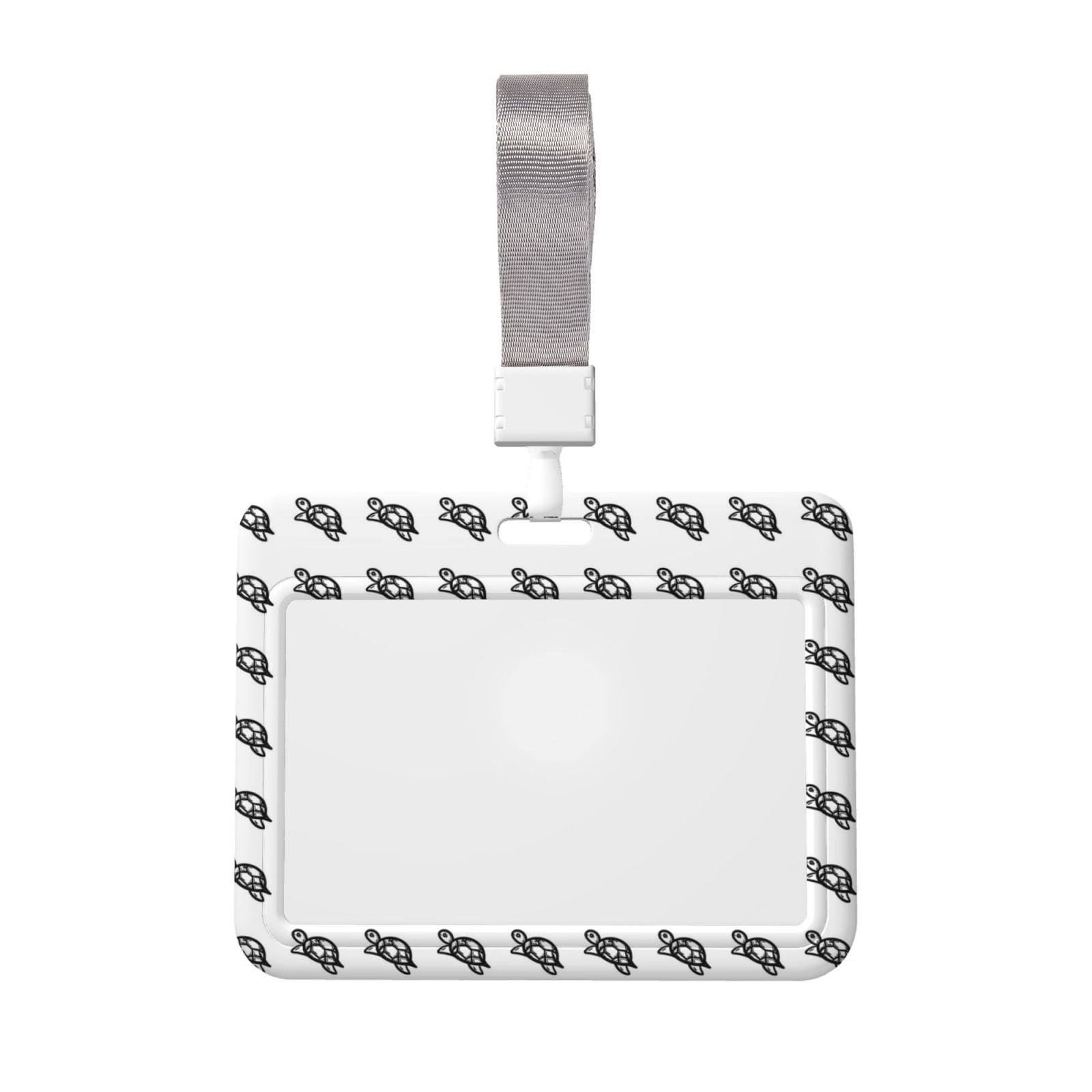 Susaid SeTurtle27 Print ID Badge Holder with Double-Sided Windows ...