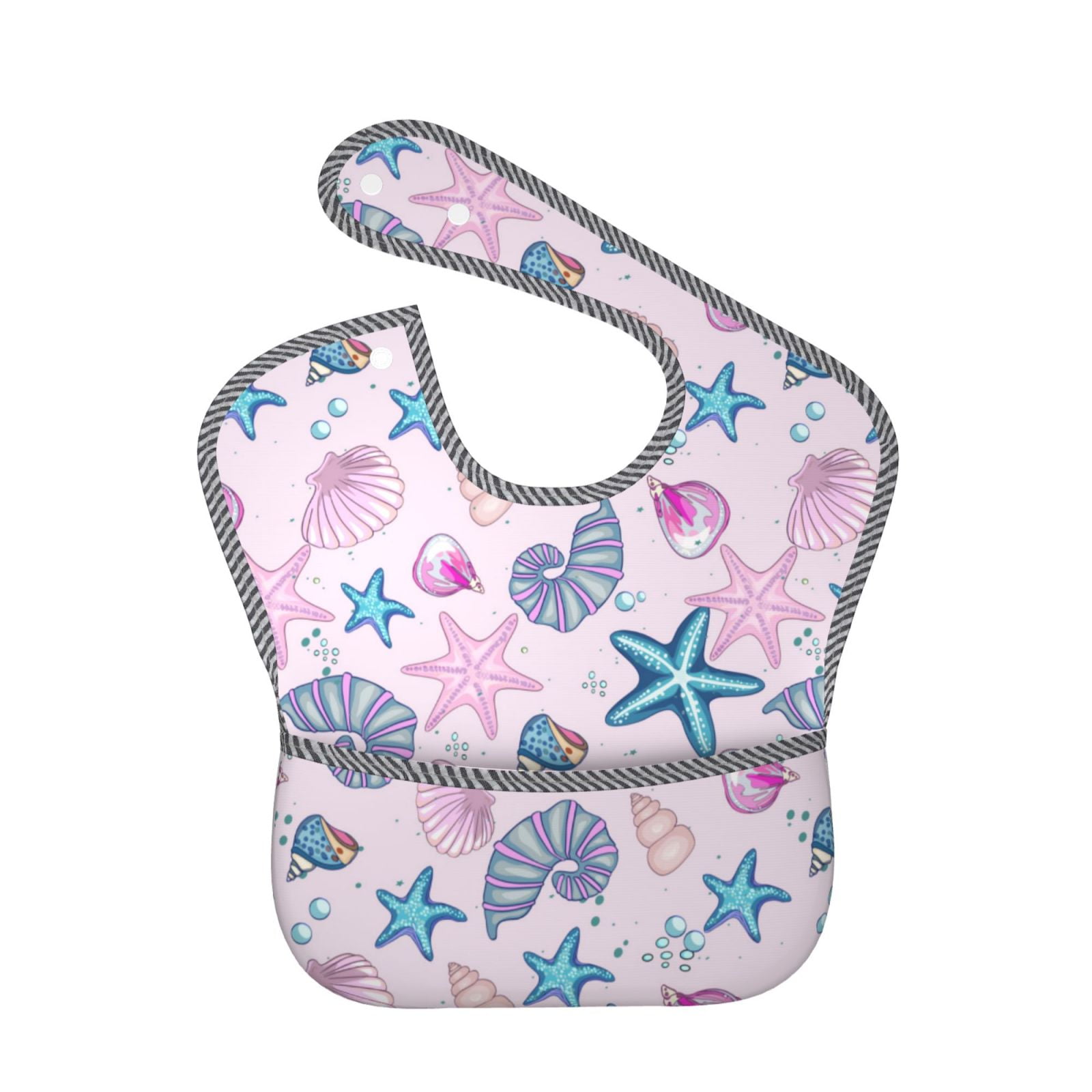 Susaid Sea Shells 3 Print Bibs for Babies Toddlers Adjustable ...