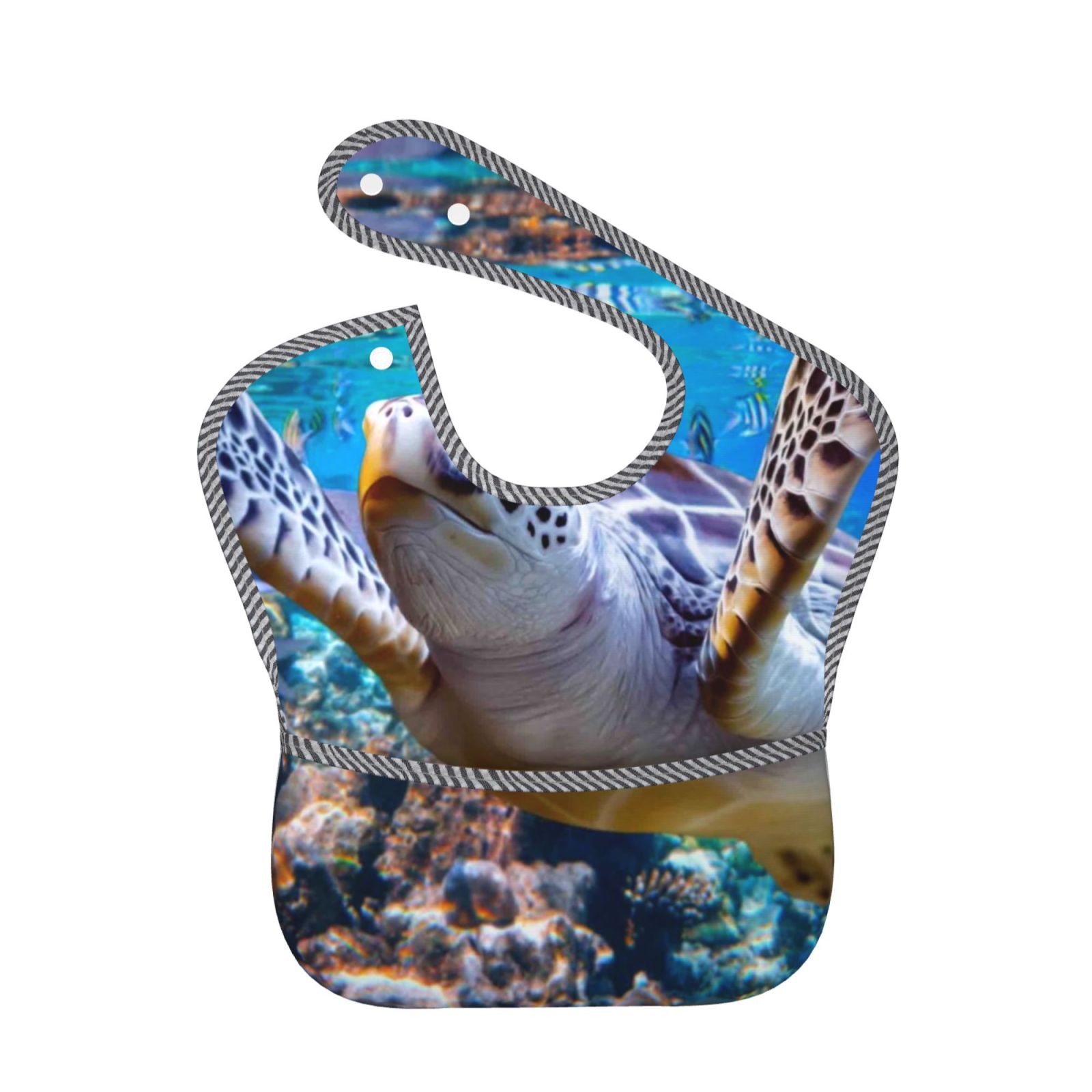 Susaid Sea Turtle Swims Print Bibs for Babies Toddlers Adjustable ...
