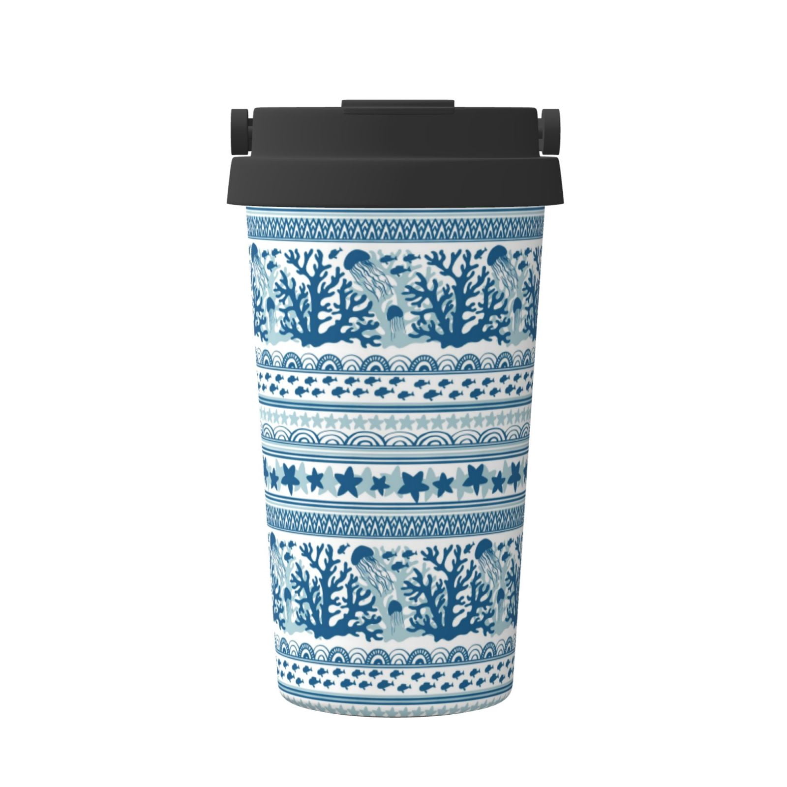 Susaid Sea Underwater Jellyfish Print Coffee Travel Mug, Insulated ...