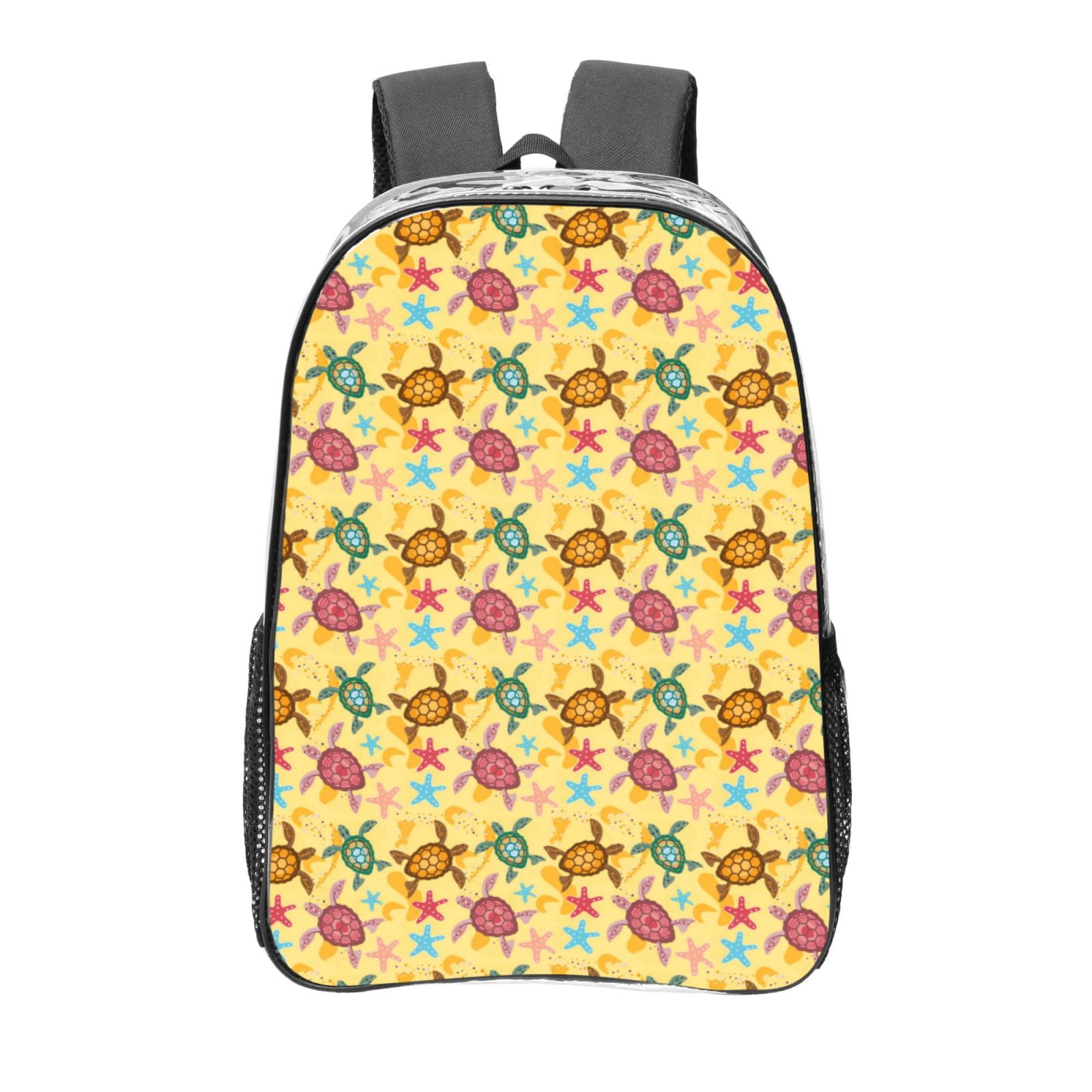 Susaid Sea and Sand Print Clear Backpack See Through Transparent ...