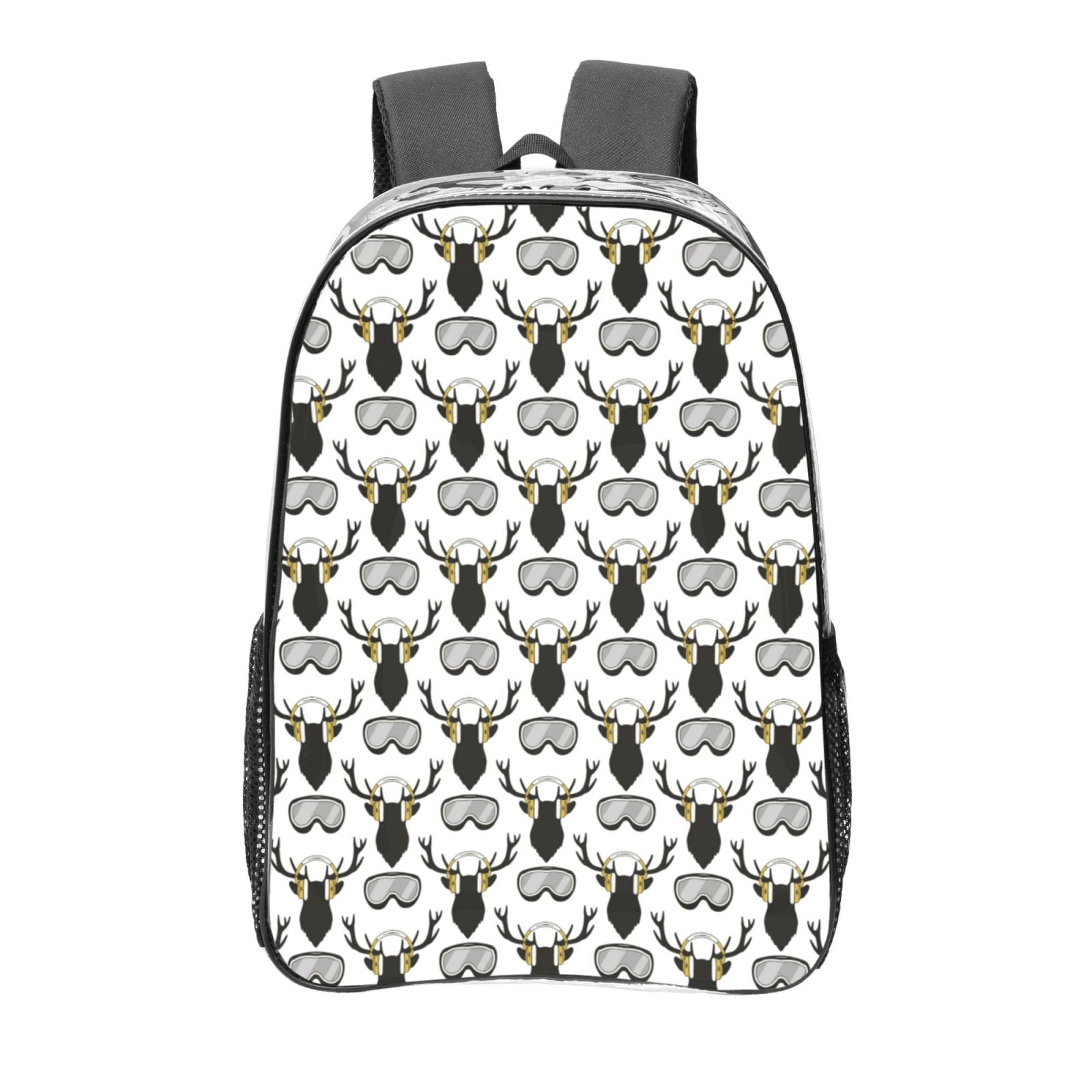 Susaid Ski Goggles Moose Music Picture Print Clear Backpack See Through ...