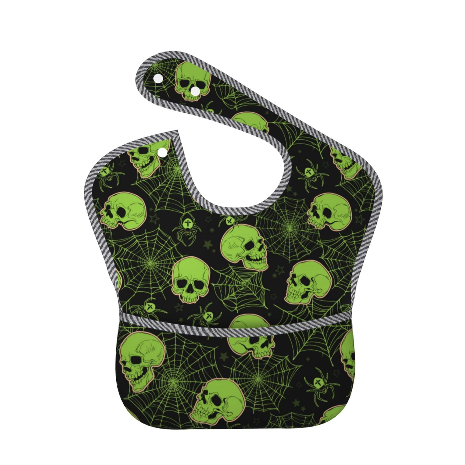 Susaid Skulls And Cobwebs Print Bibs for Babies Toddlers Adjustable ...