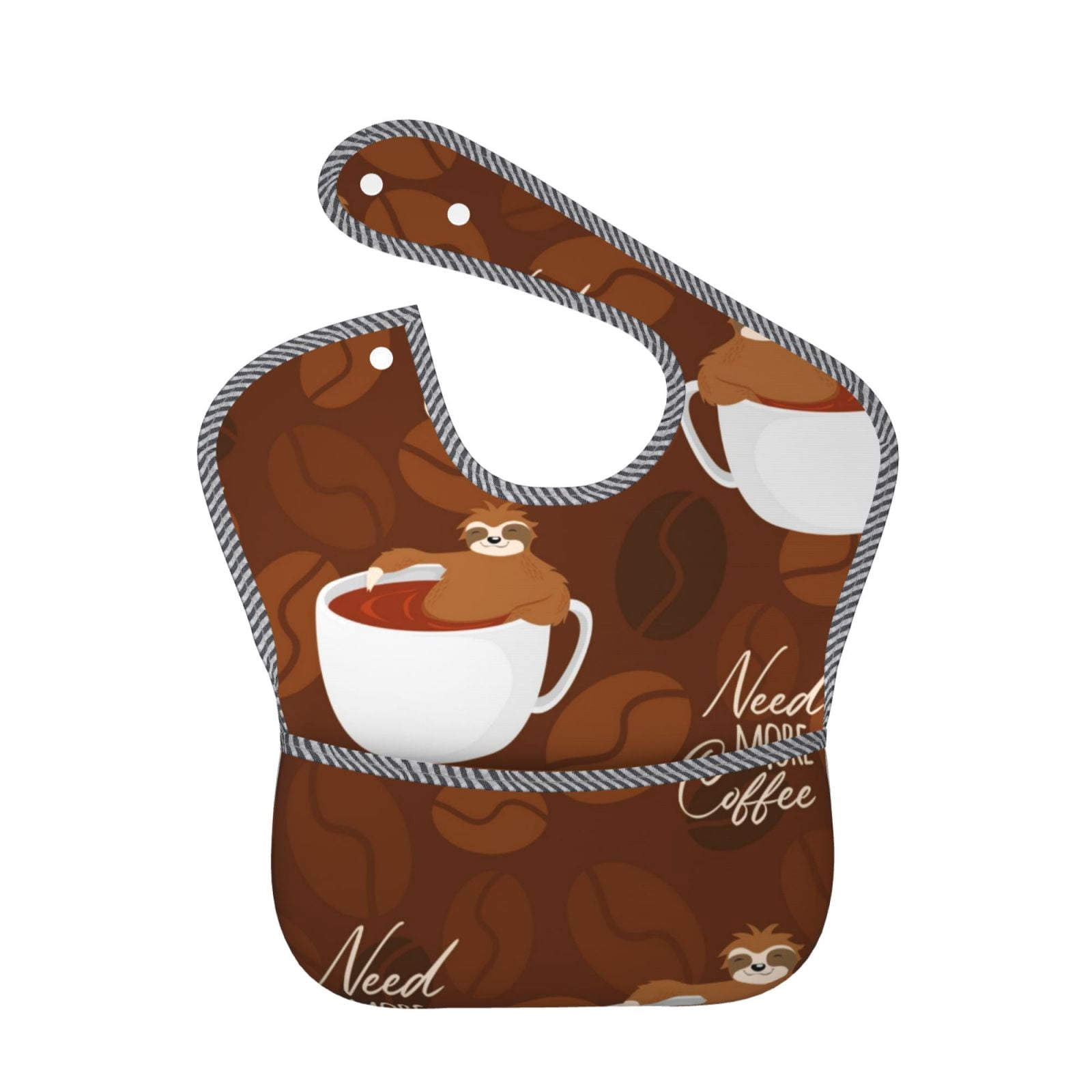 Susaid Sloths Need More Coffee Print Bibs for Babies Toddlers ...