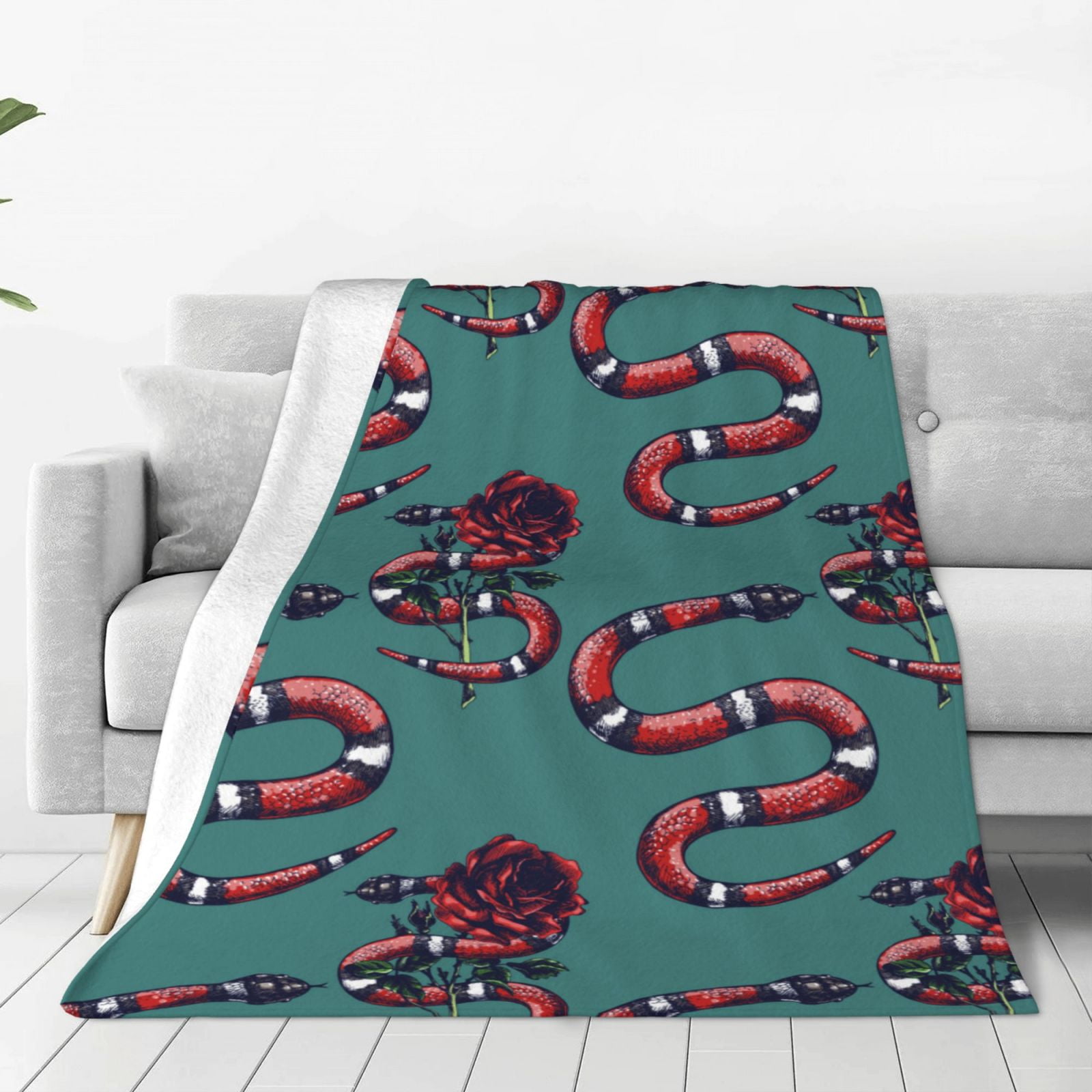 Susaid Snake And Rose Print Microfiber Cleaning Cloth, Multi-Functional ...
