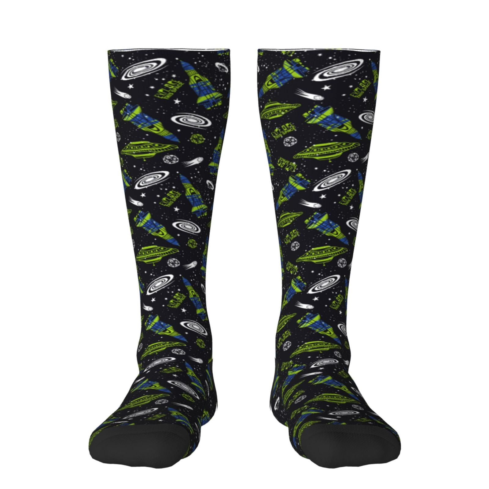 Susaid Space Rockets Print Thermal Winter Socks for Men and Women, Warm ...