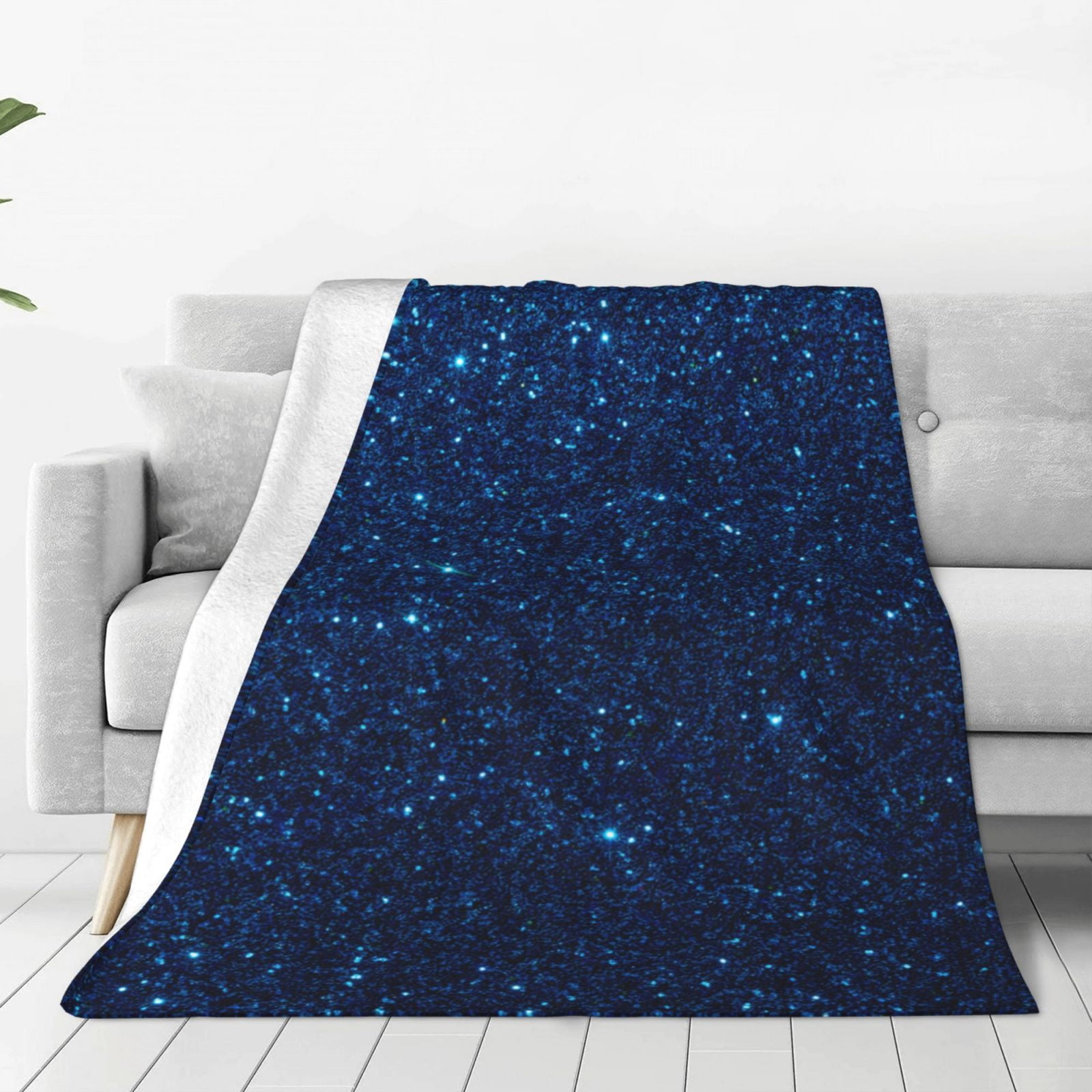 Susaid Sparkling Blue Glitter Print Microfiber Cleaning Cloth, Multi ...