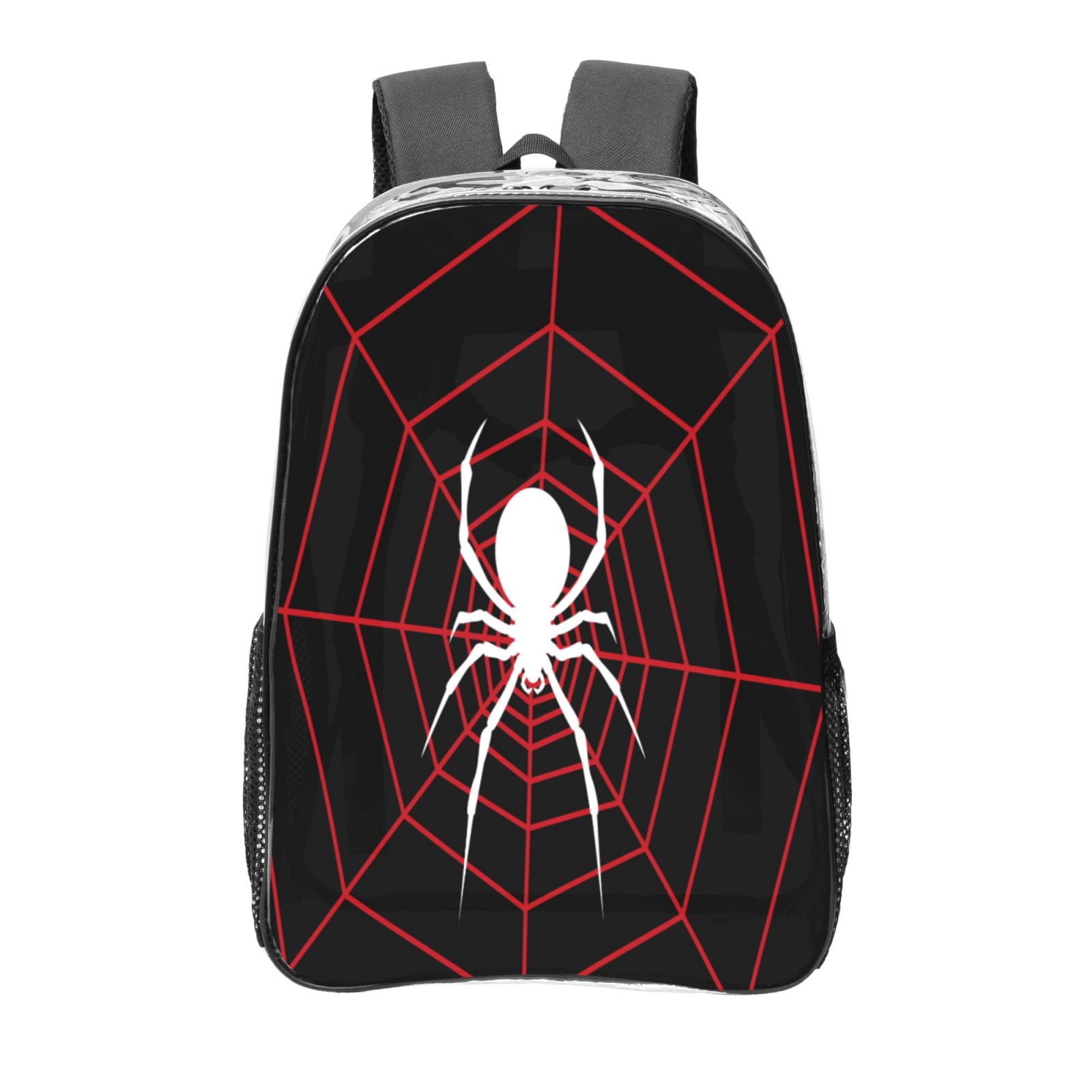 Susaid Spider On The Web Print Clear Backpack See Through Transparent ...
