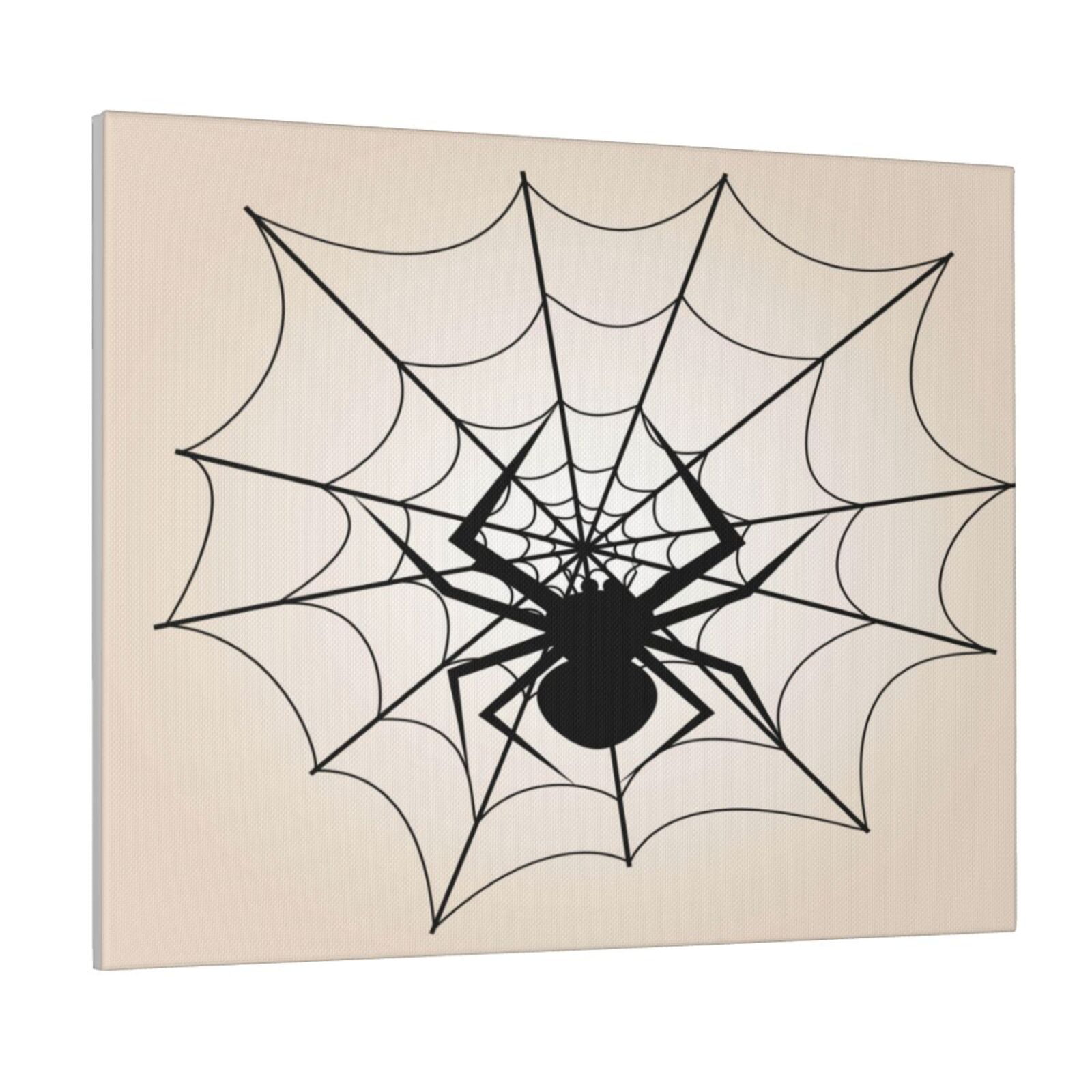Susaid Spiders On The Web 1 Pattern Canvas Wall Decor Poster Framed ...