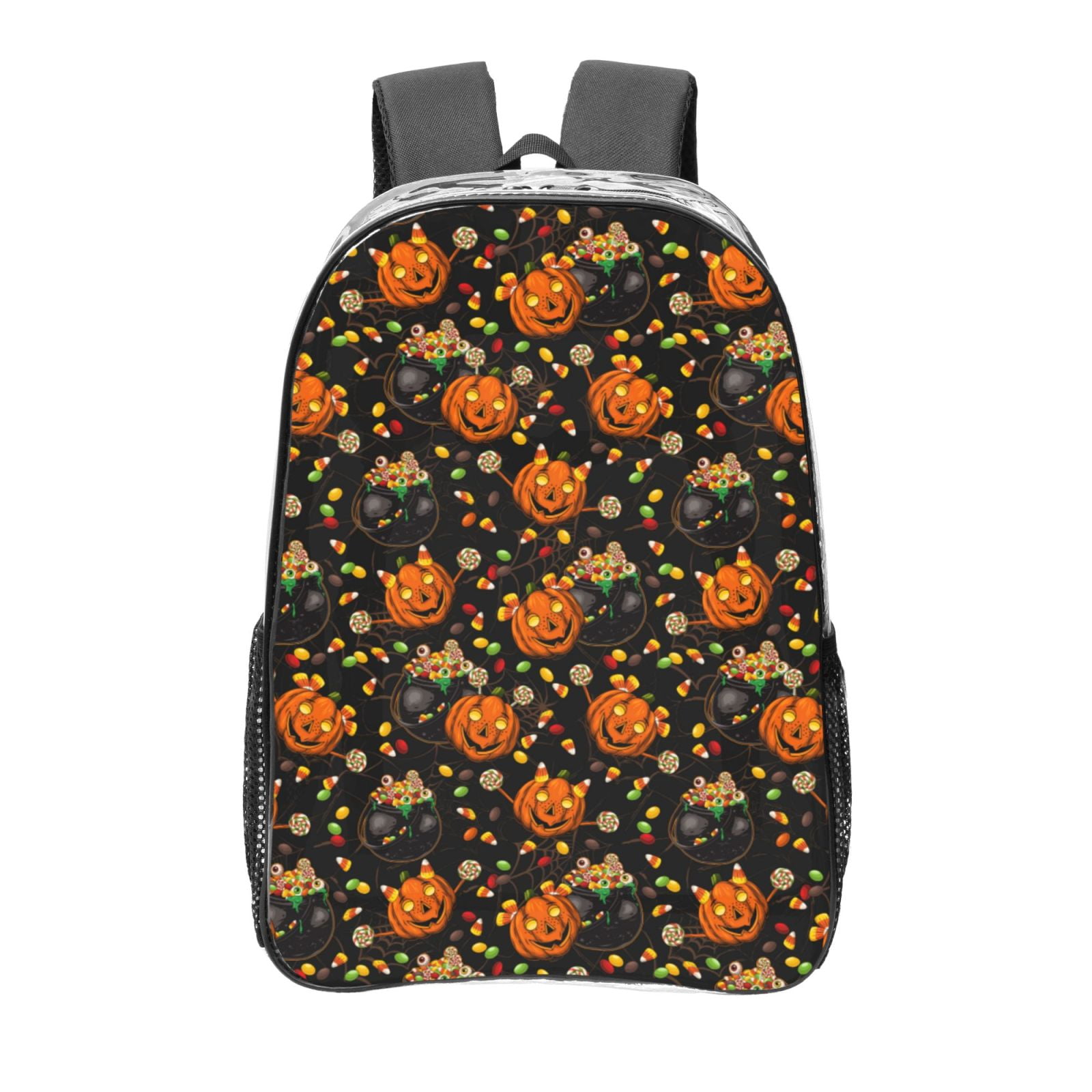 Susaid Spooky Sweets Print Clear Backpack See Through Transparent ...