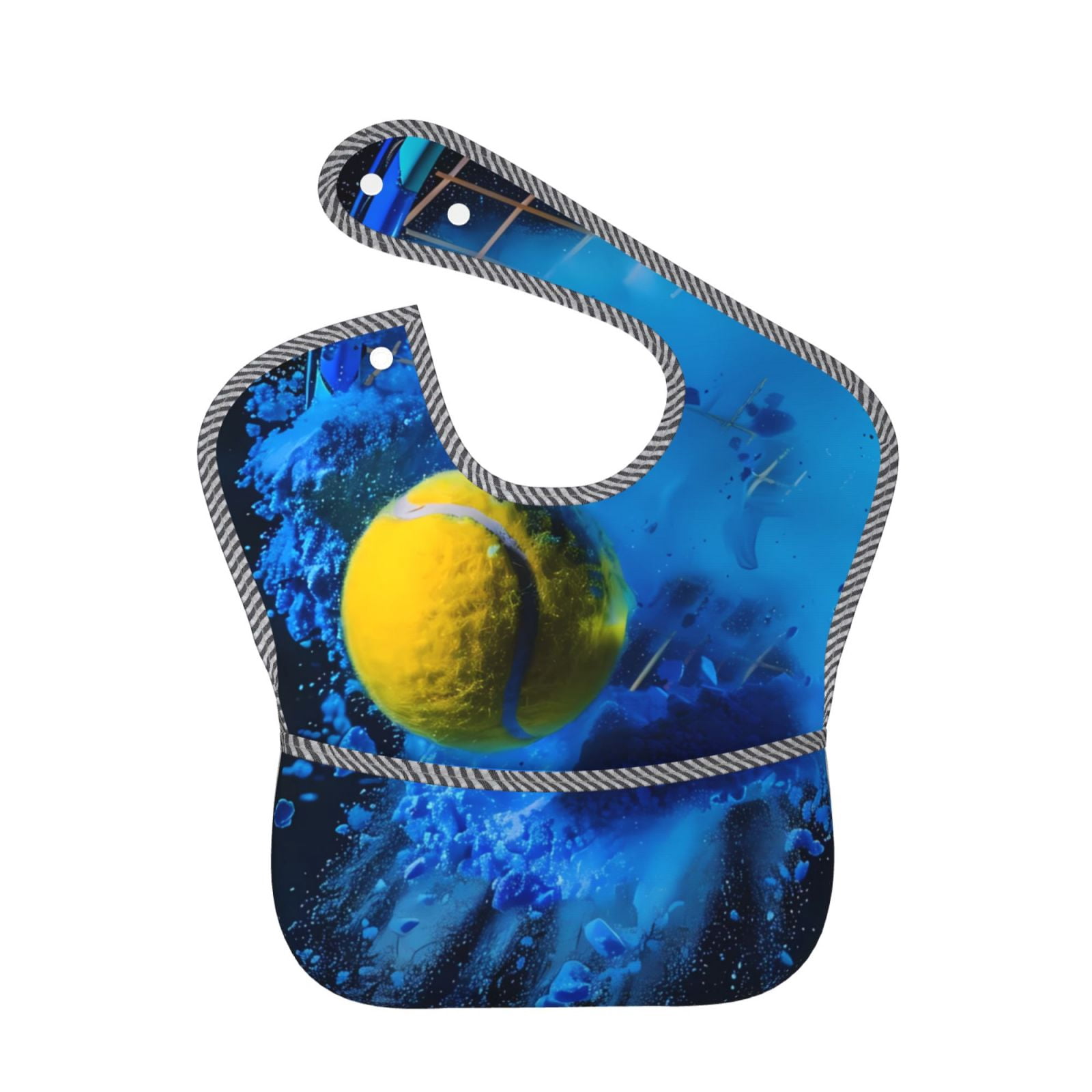 Susaid Sports Tennis Ball Print Bibs for Babies Toddlers Adjustable ...