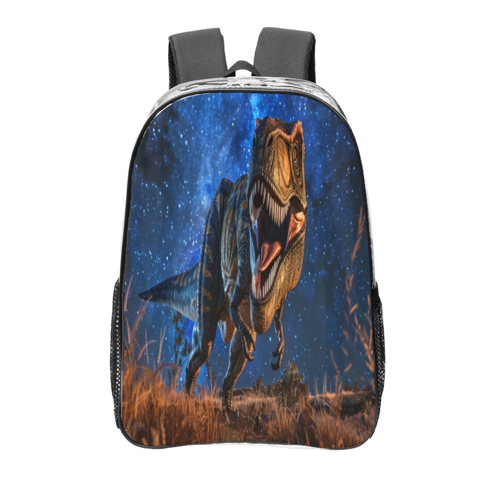 Susaid Starry Night Charging Dinosaur Print Clear Backpack See Through ...